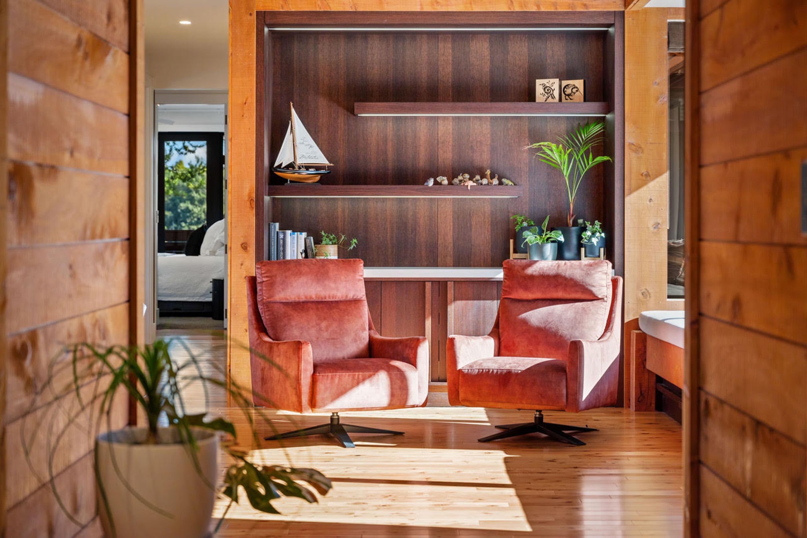 Macrocarpa timber stars in this award-winning 1184sqm lodge