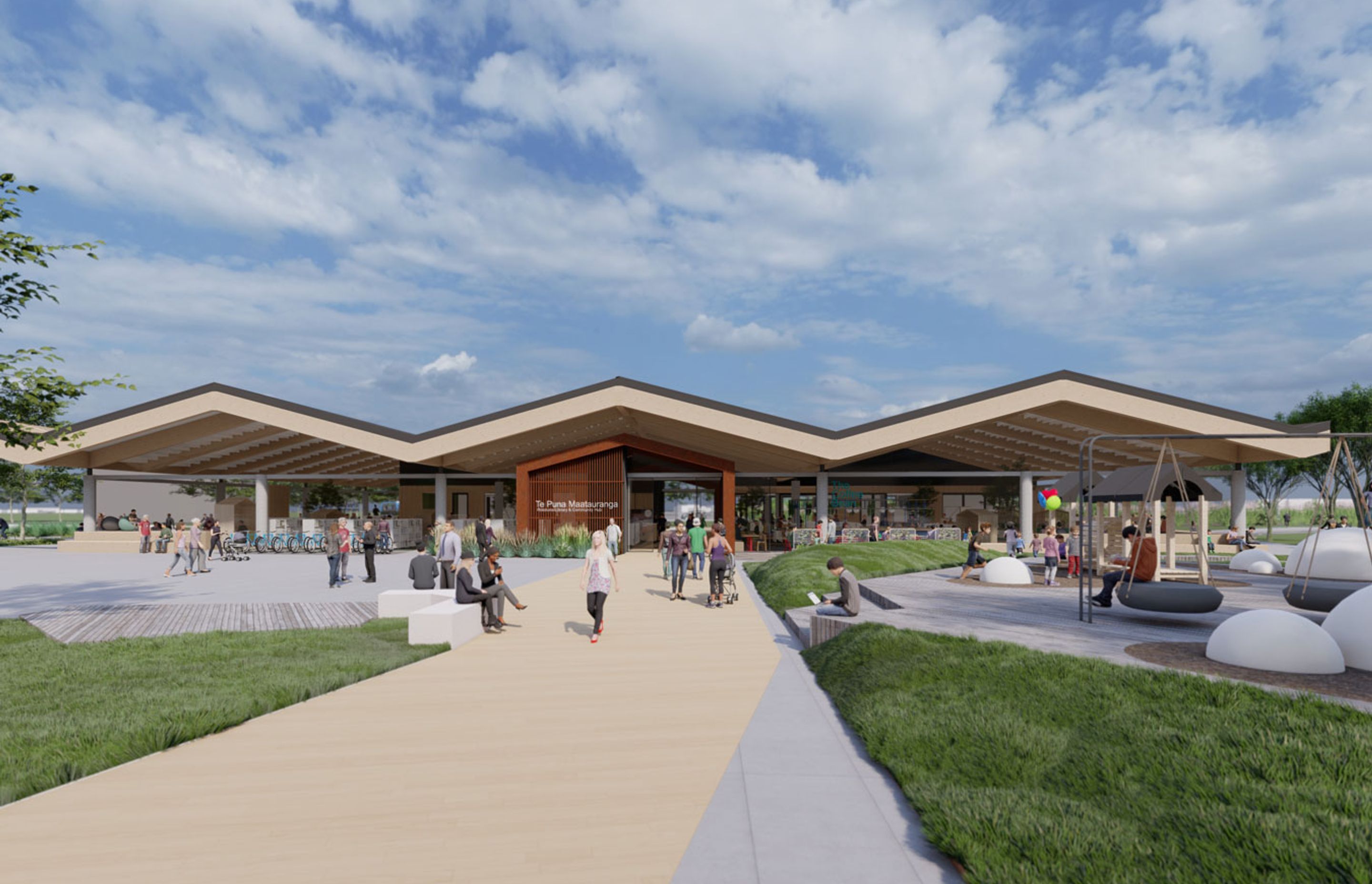 Te Kete Aronui Rototuna Library by Chow:Hill Architects | ArchiPro NZ