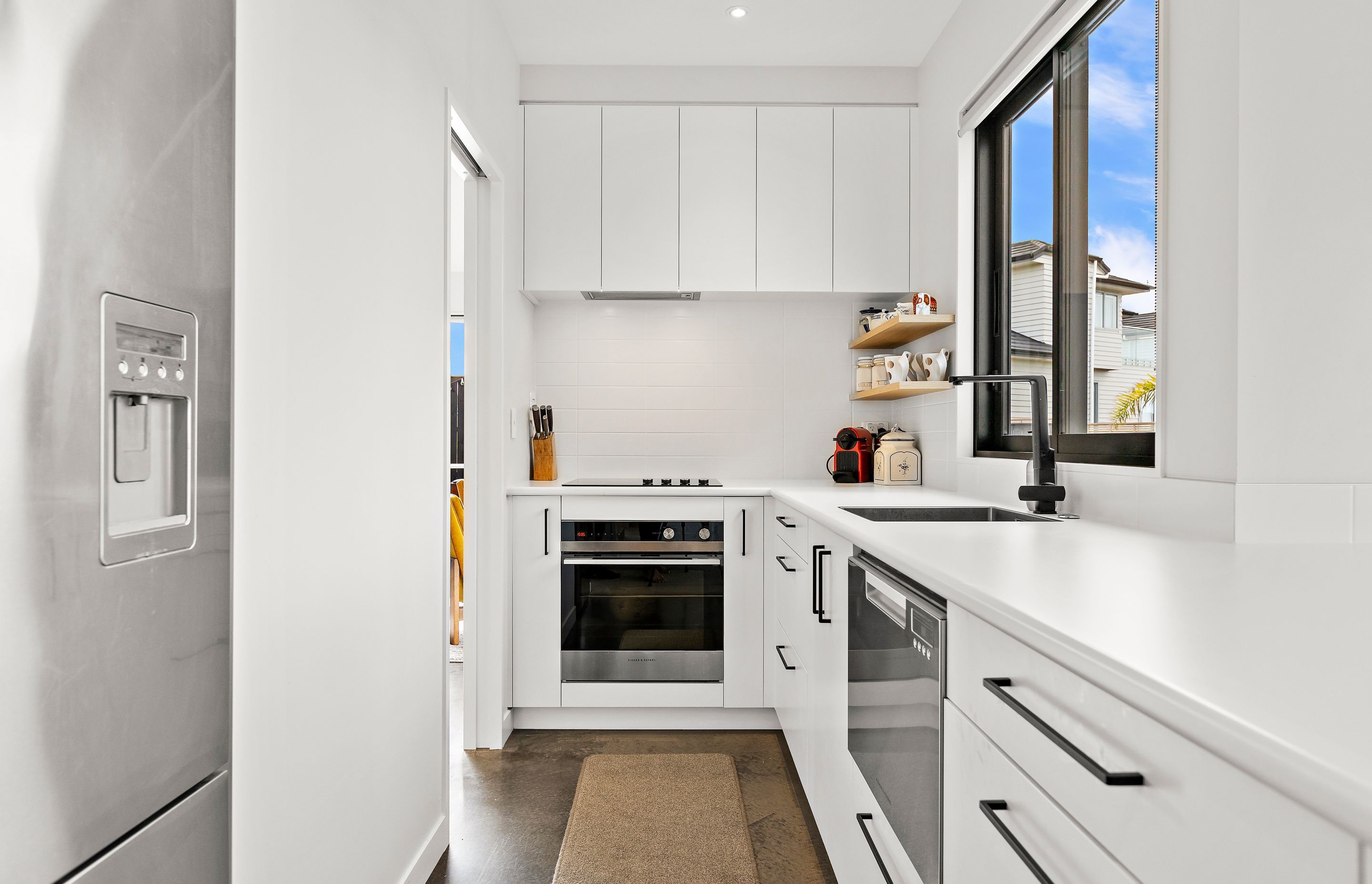 Black Negative Detail with Woodgrain, Auckland by Fluid Interiors ...