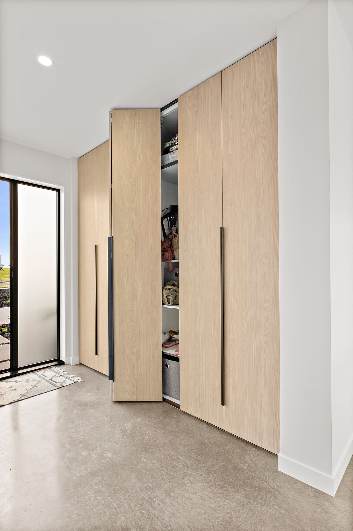 Black Negative Detail with Woodgrain, Auckland by Fluid Interiors ...