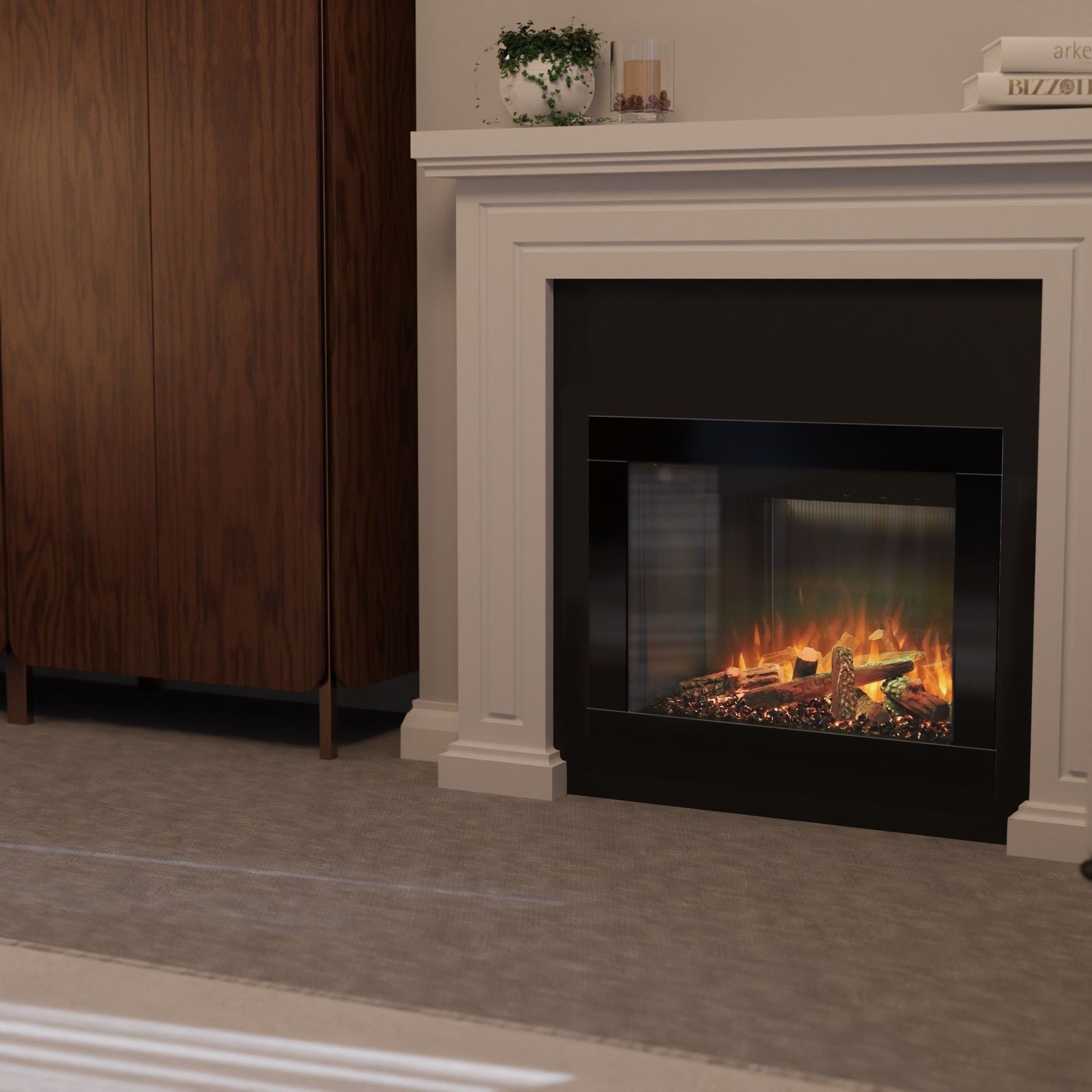 Ambe Square30 Electric Fireplace | ArchiPro NZ