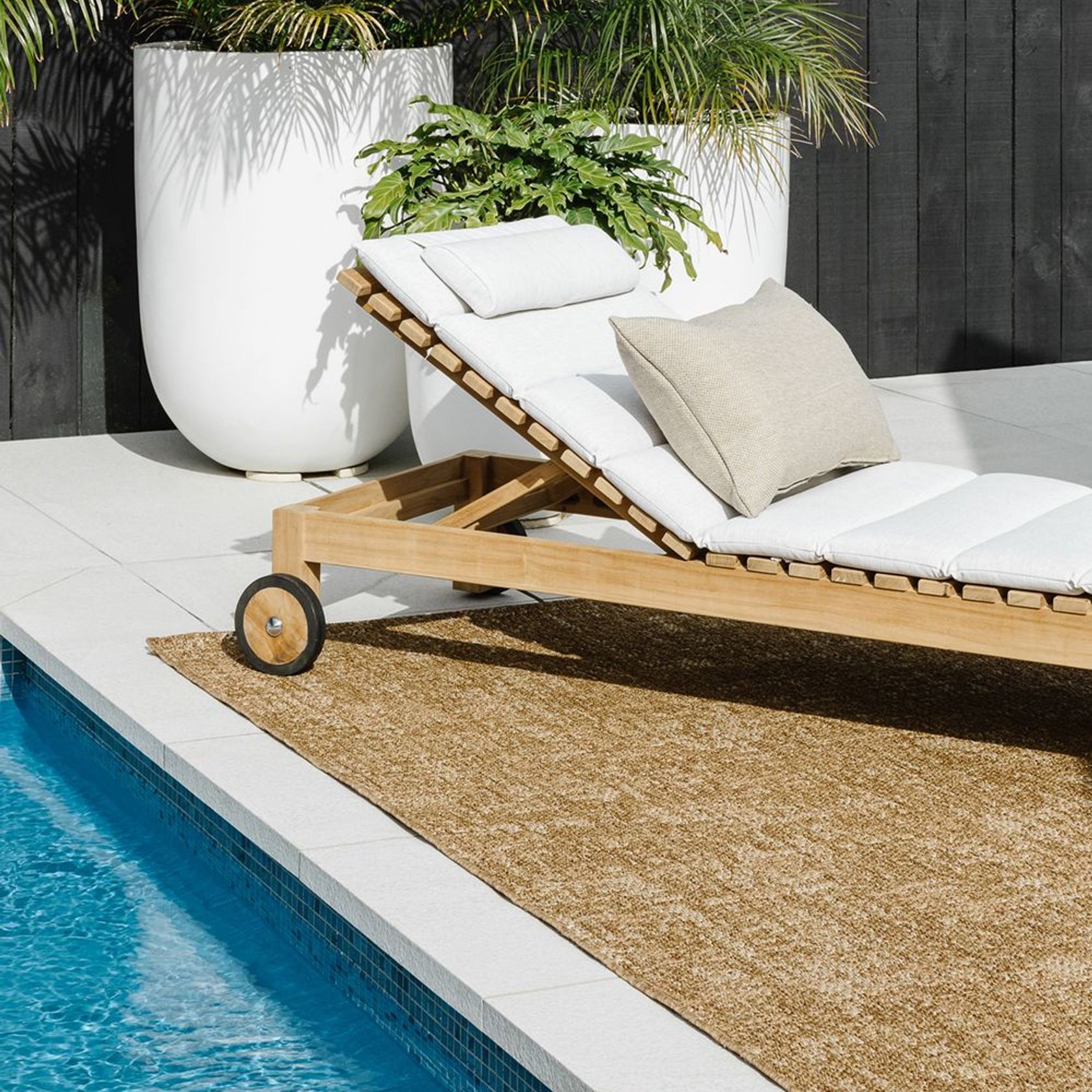 Baya Rattan In-Outdoor Rug - Barley | ArchiPro NZ
