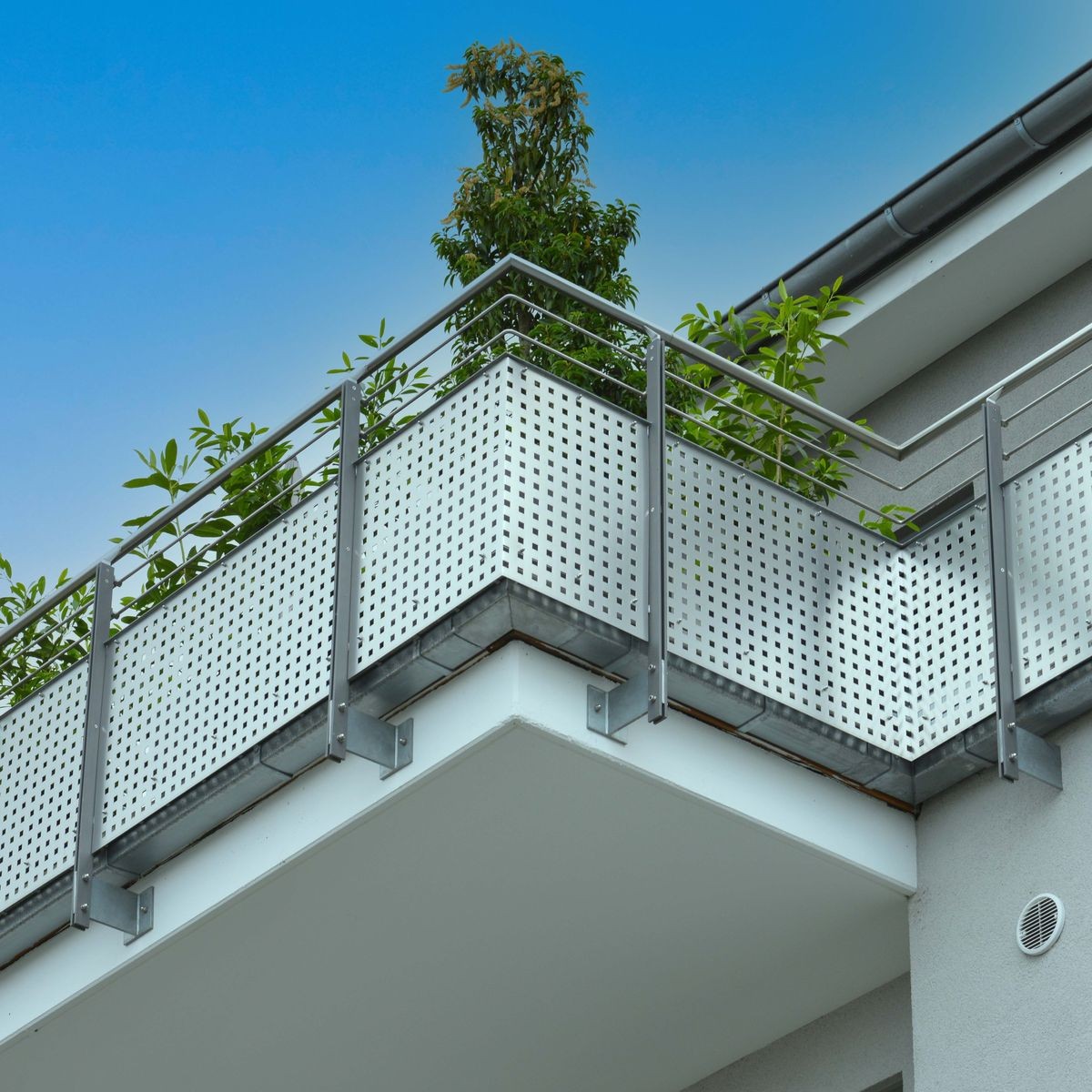perforated panel balustrade
