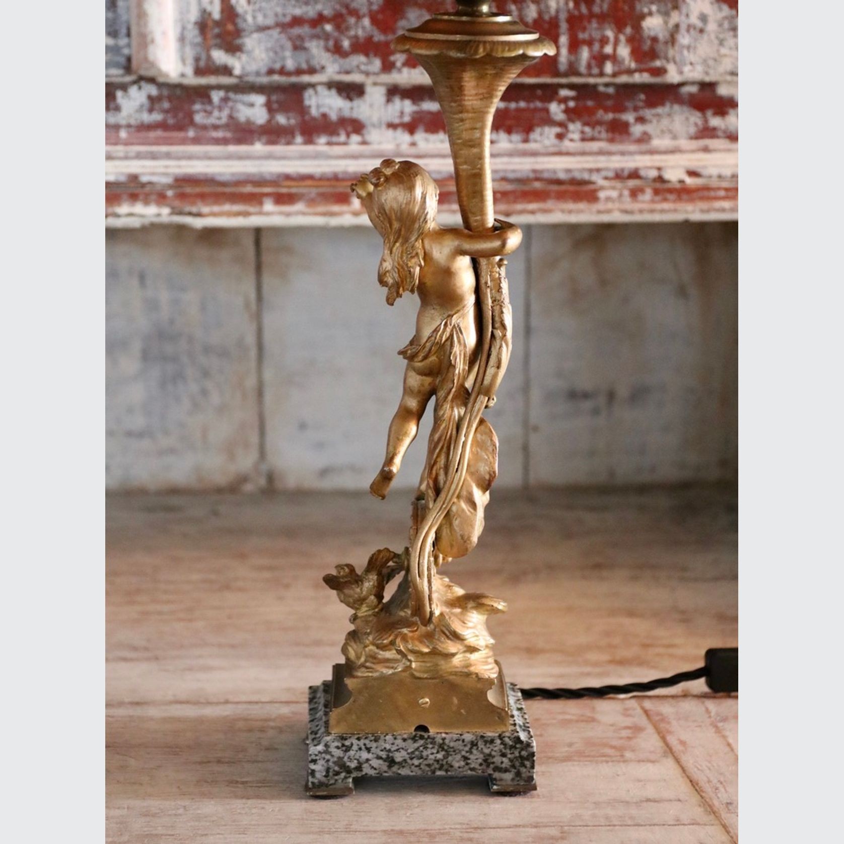 Gilded Bronze Table Lamp | Signed Aig Moreau | ArchiPro NZ