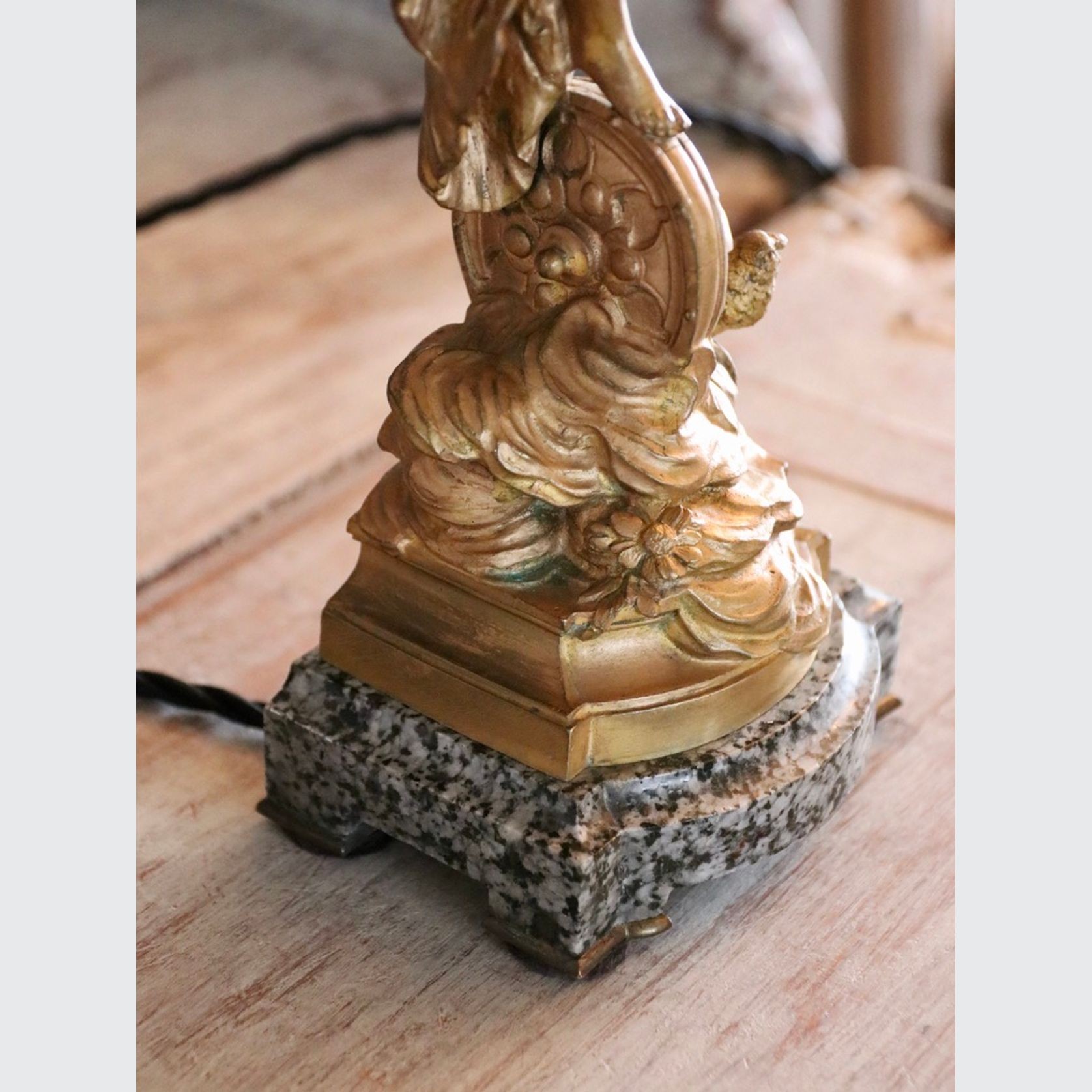 Gilded Bronze Table Lamp | Signed Aig Moreau | ArchiPro NZ