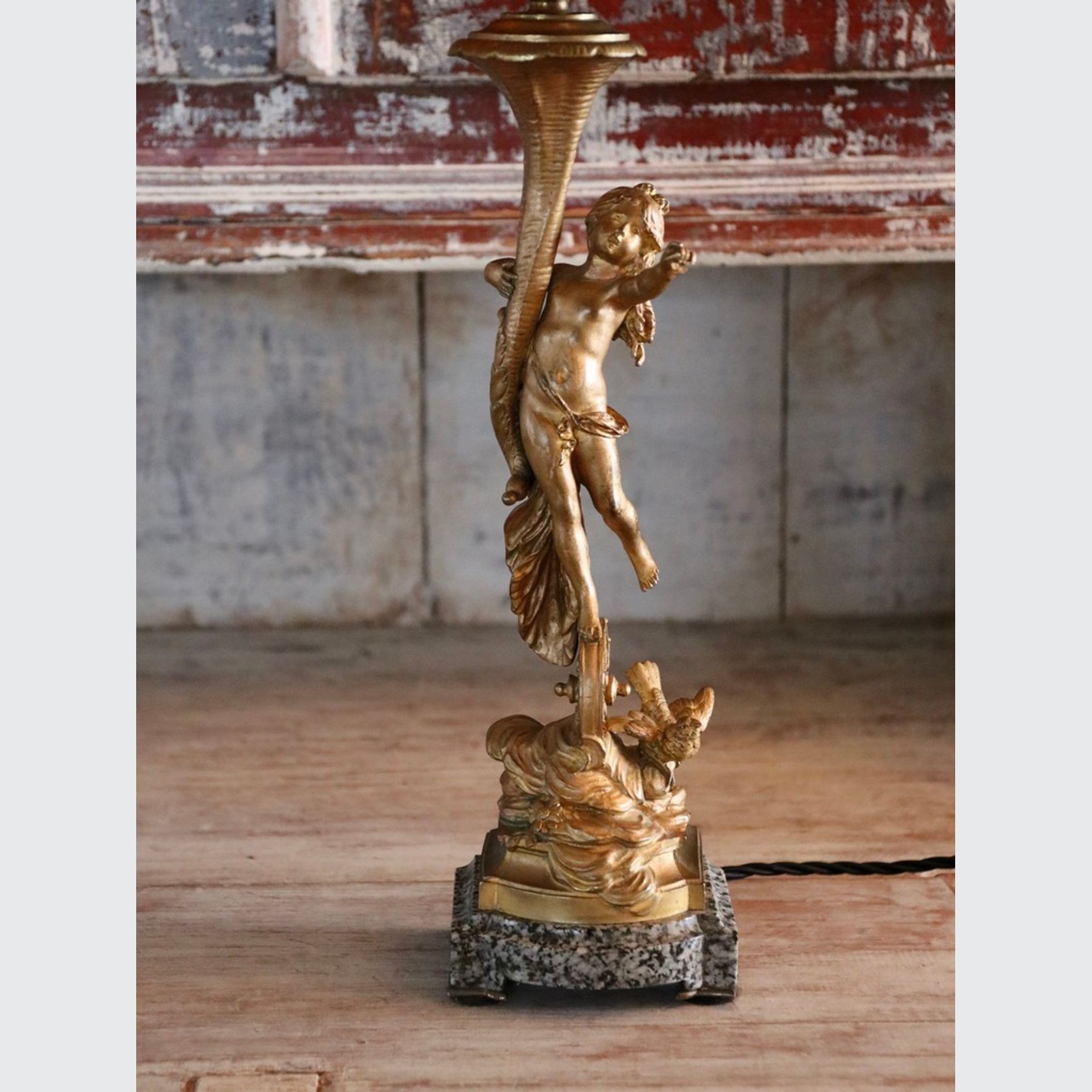 Gilded Bronze Table Lamp | Signed Aig Moreau | ArchiPro NZ