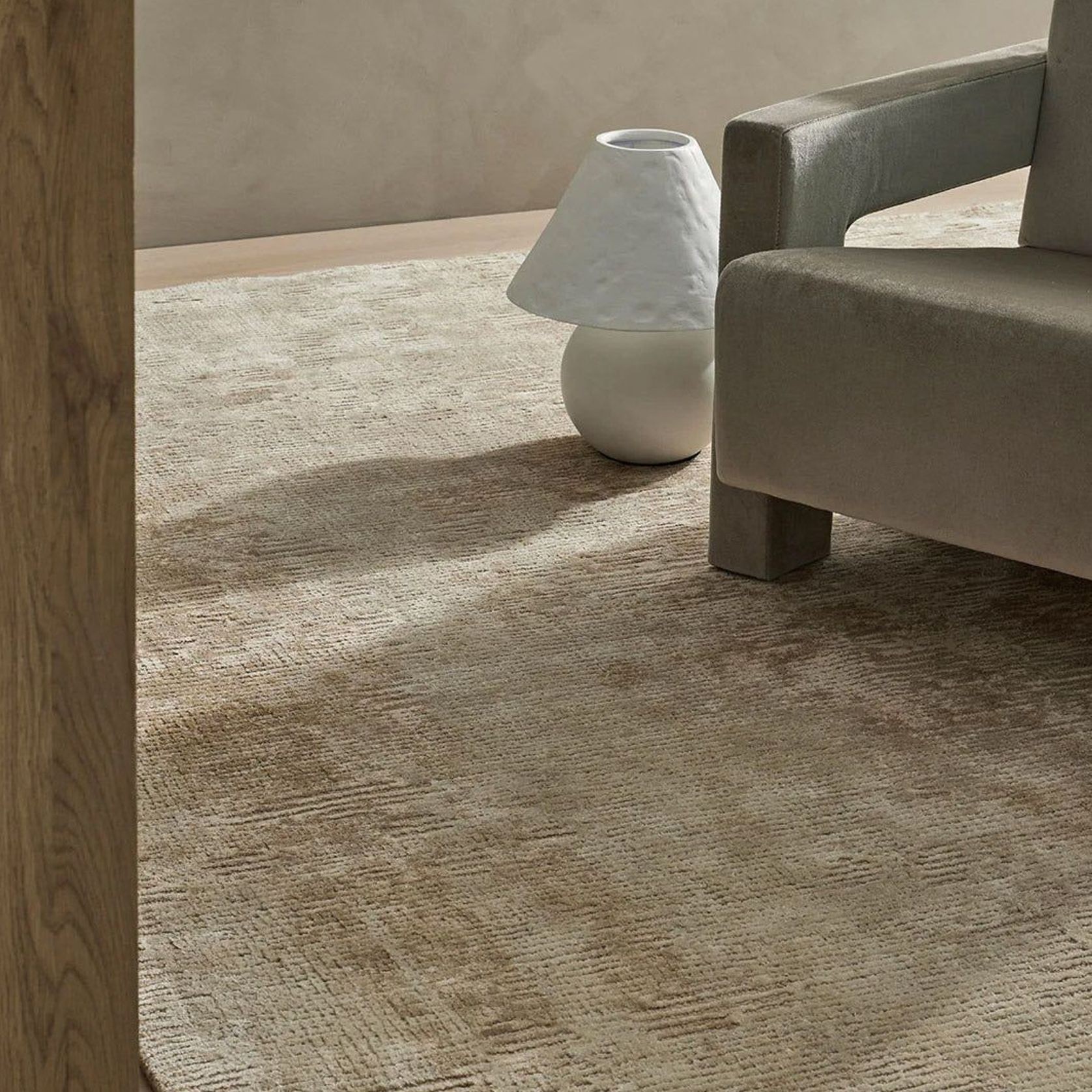 Weave Home Glebe Rug - Oat | Wool and Viscose | 2m x 3m | ArchiPro NZ