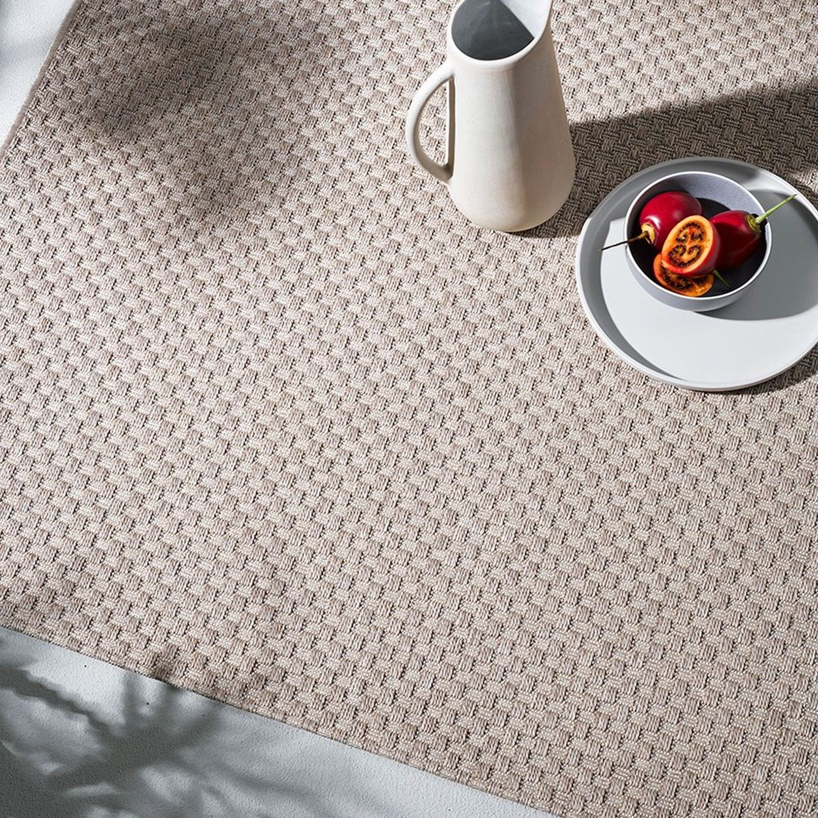 Baya Flax Outdoor Rug - Sand | ArchiPro NZ