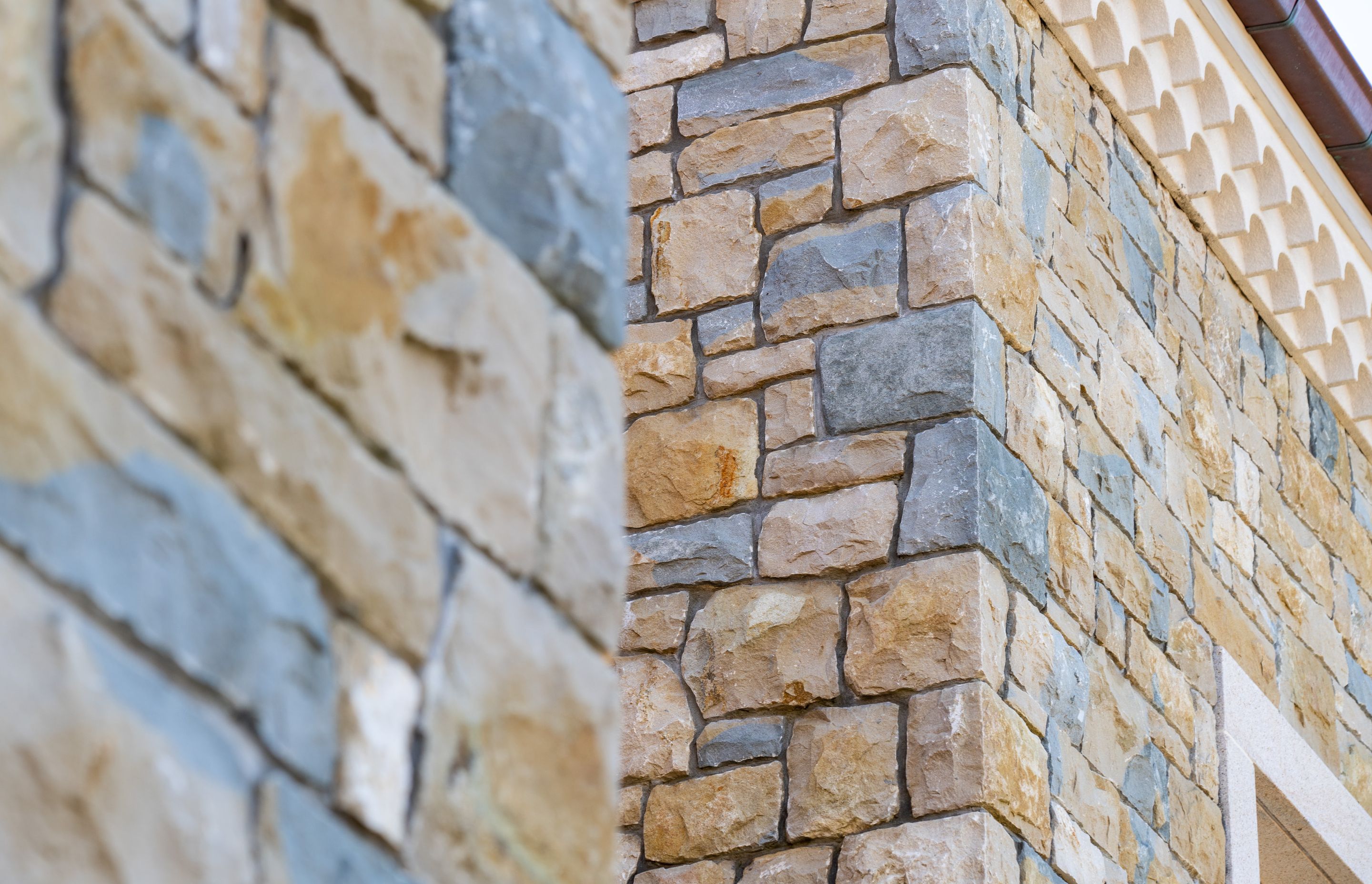 The expert stonework required for a grand, French provincial new build ...