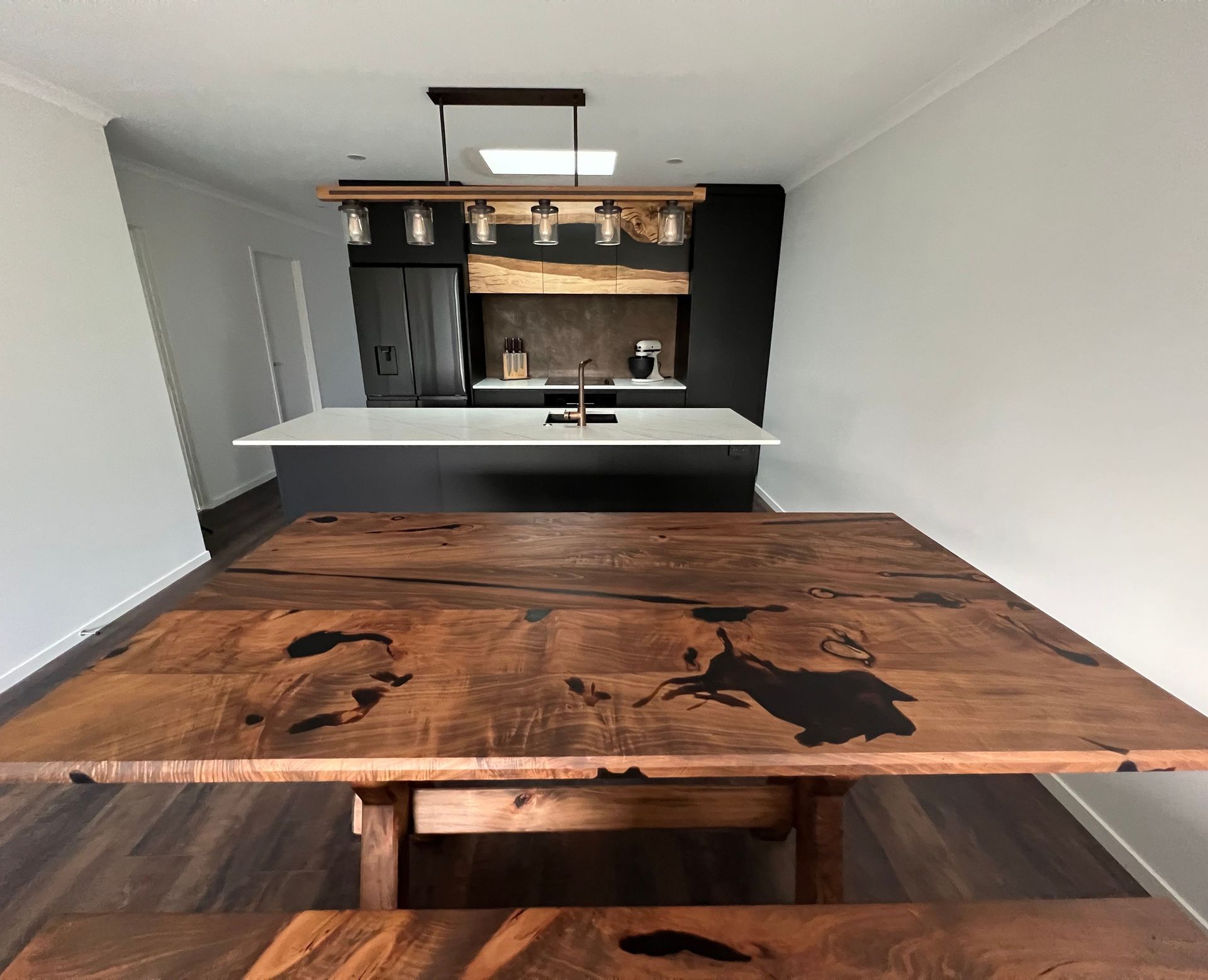 These bespoke timber furniture pieces are locally handcrafted