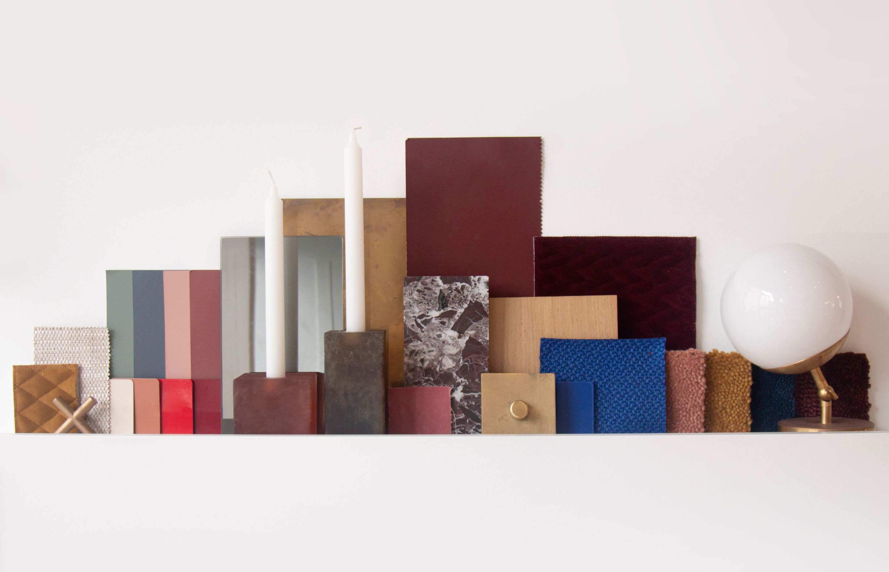 How to style a materials board with colour