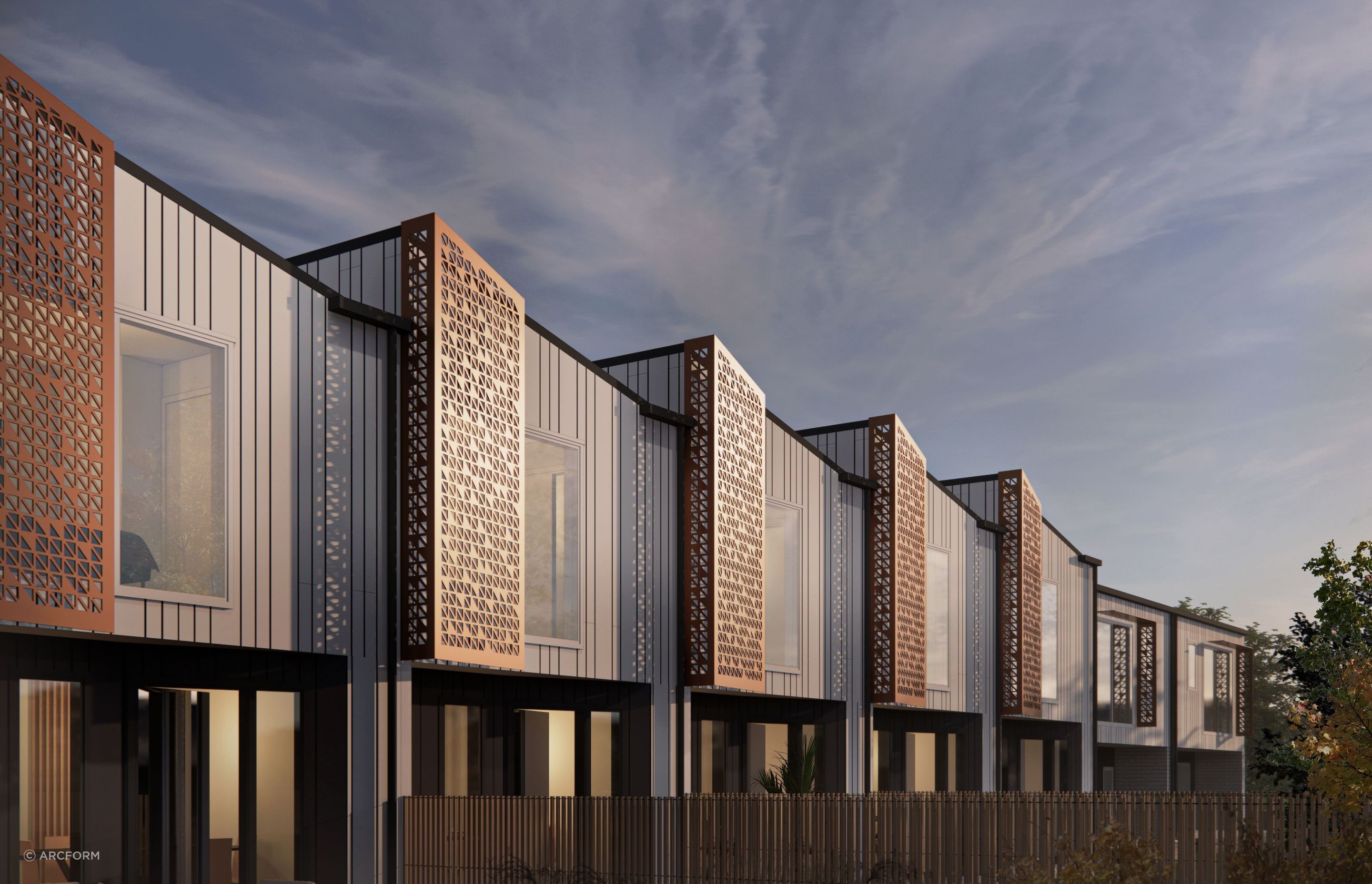 A stunning terraced development showcasing the best that medium-density ...