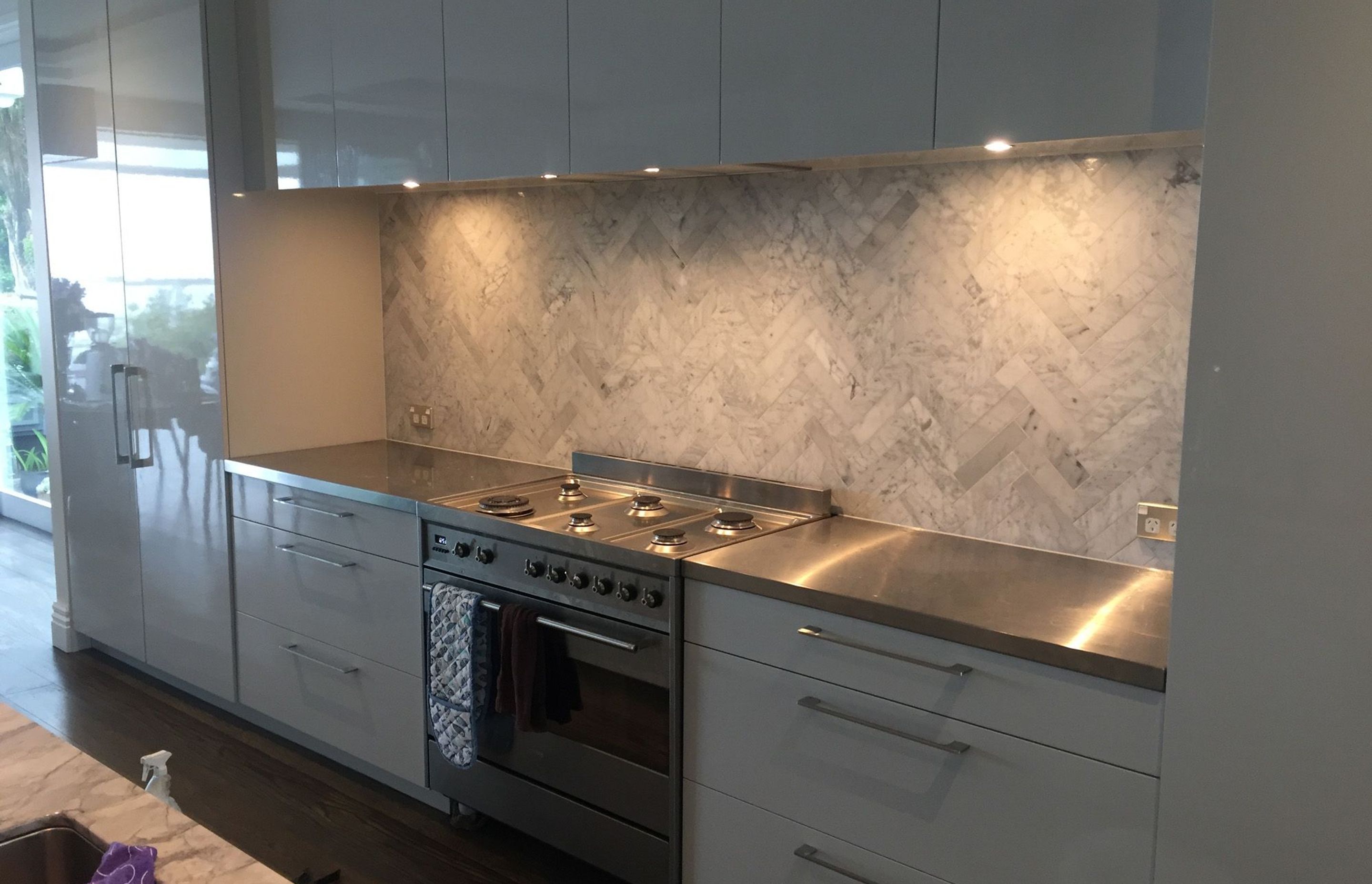 Grey Kitchen Splashback by Divine Tiling | ArchiPro NZ