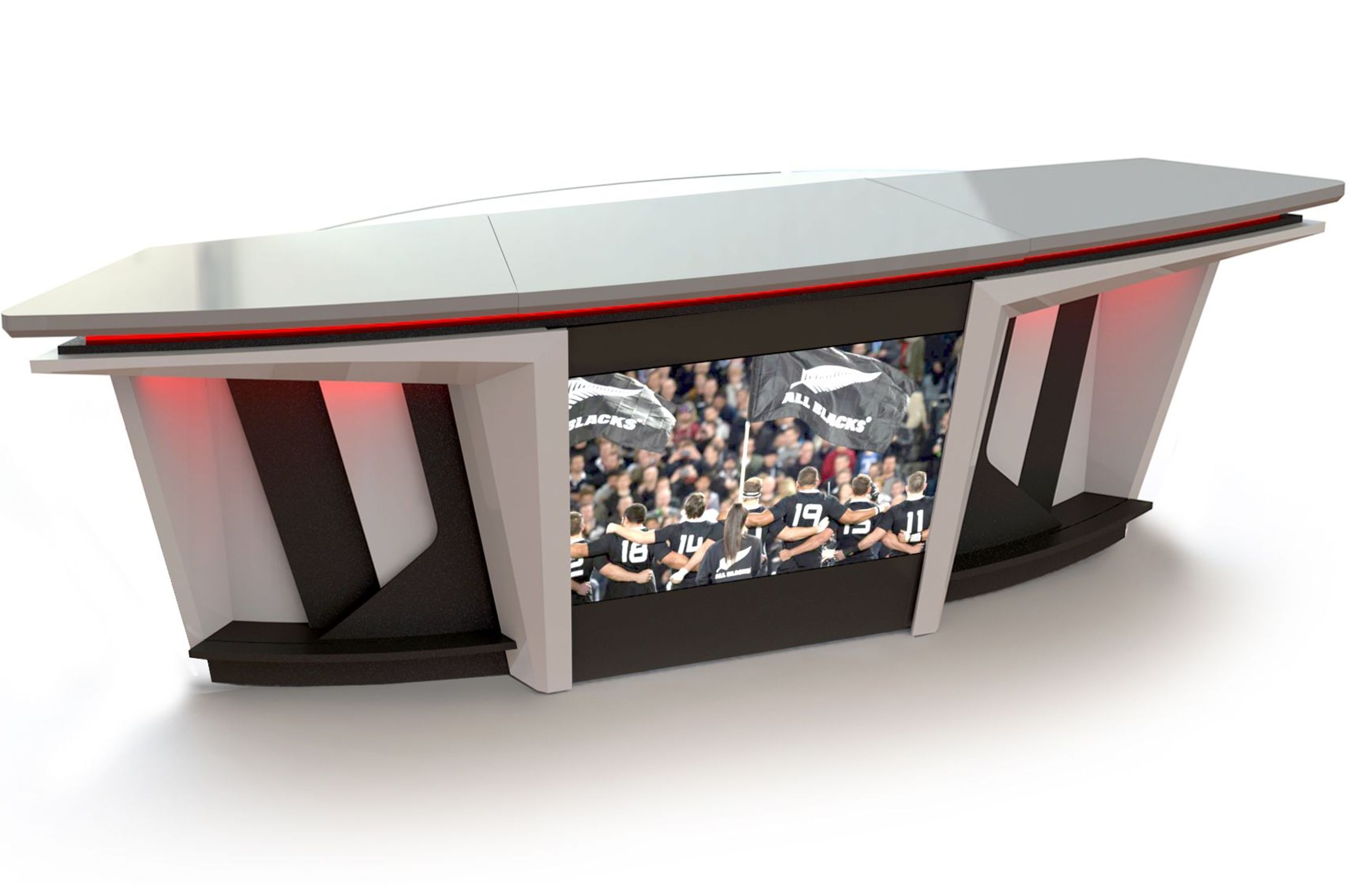 Portable Broadcasting Desk Sky Sport NZ by INSPACE | ArchiPro NZ