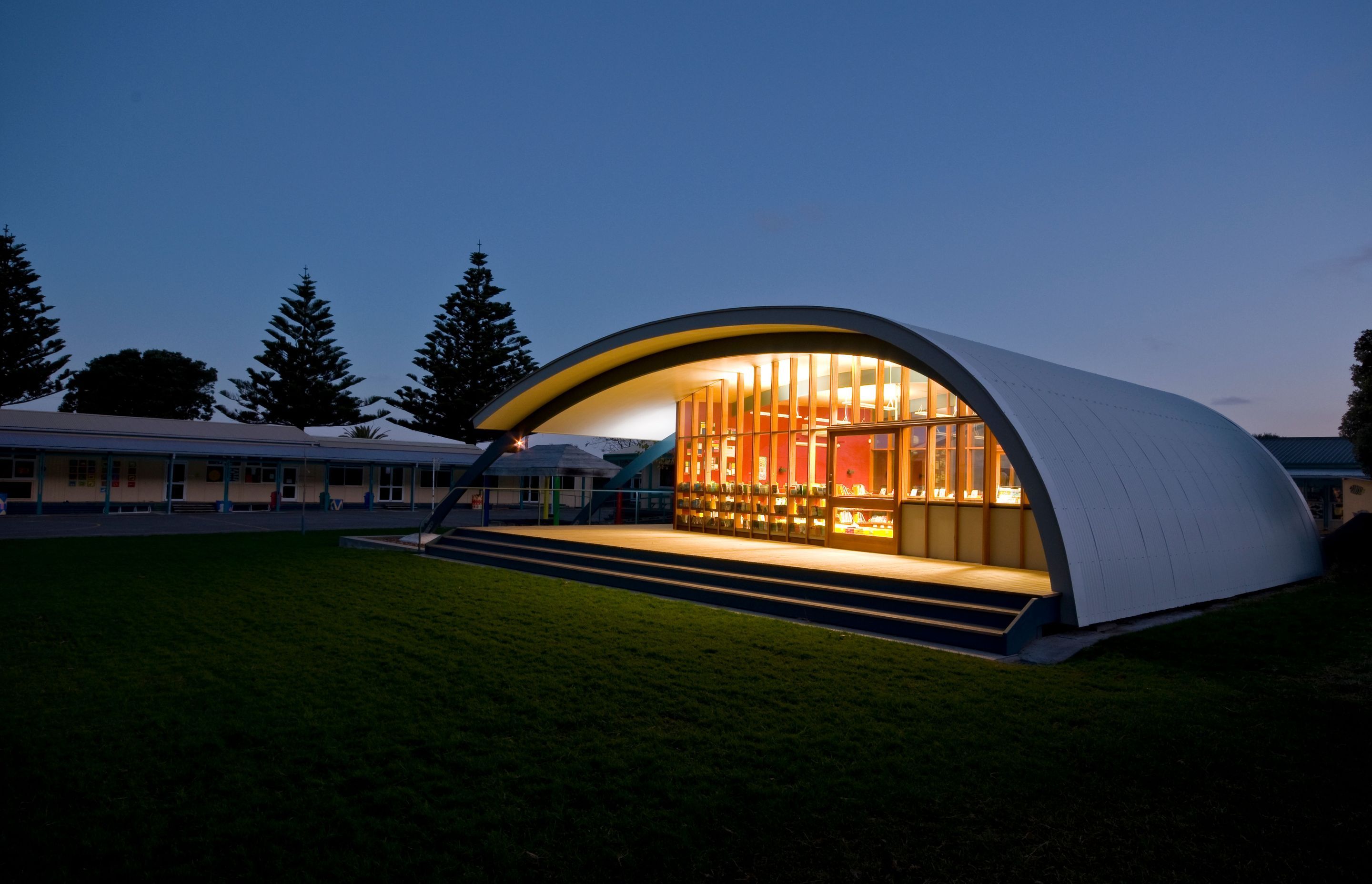 Wainui Beach School Library by DStevens | ArchiPro NZ