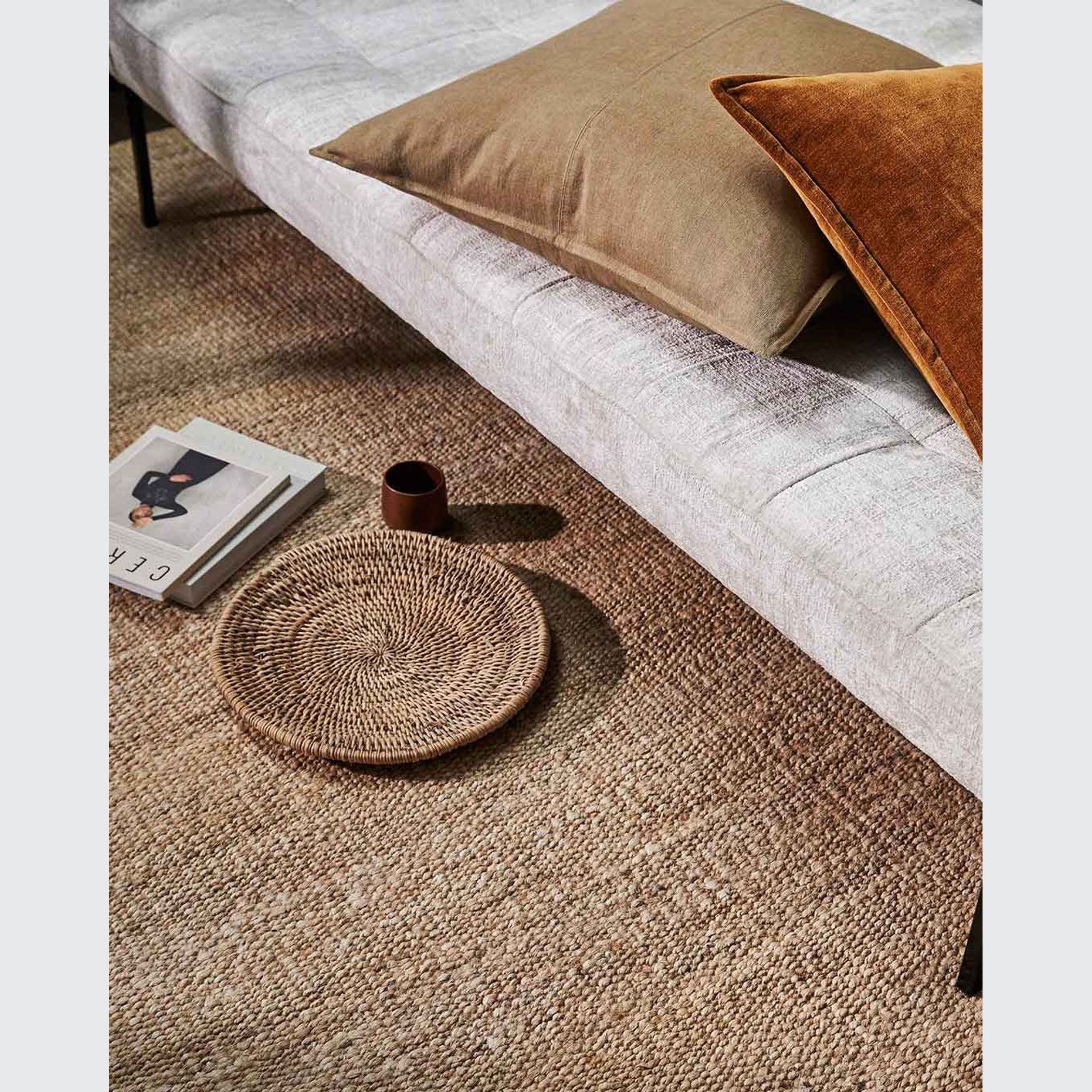 Weave Home European Linen Como Cushion - Clay | Three Sizes | ArchiPro NZ