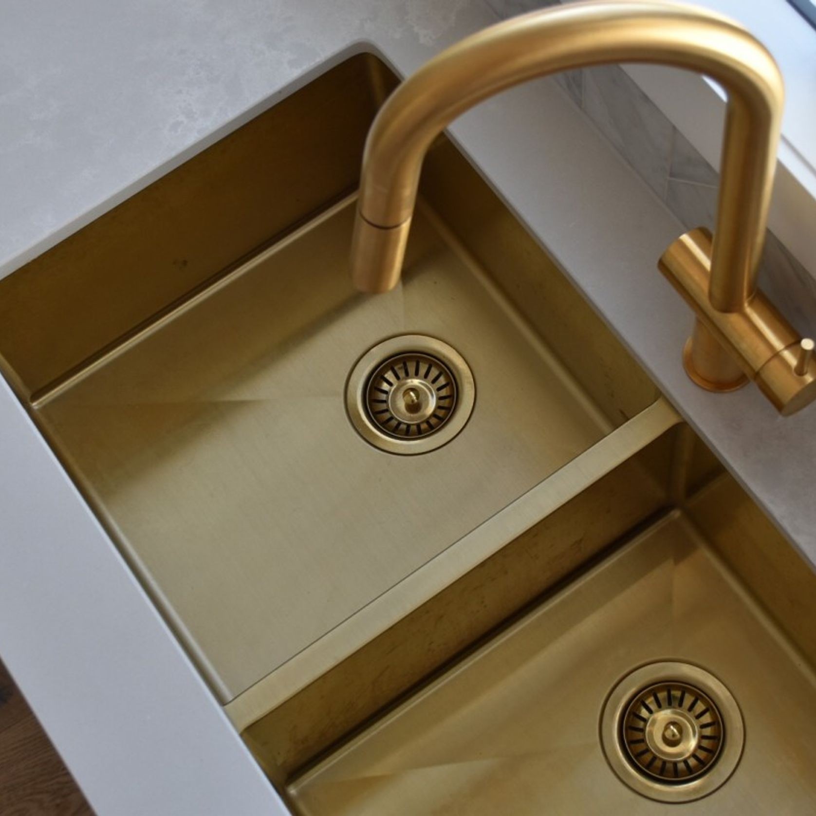 ABI Vita Kitchen Sink Double w/ Overflow & Rack | ArchiPro NZ