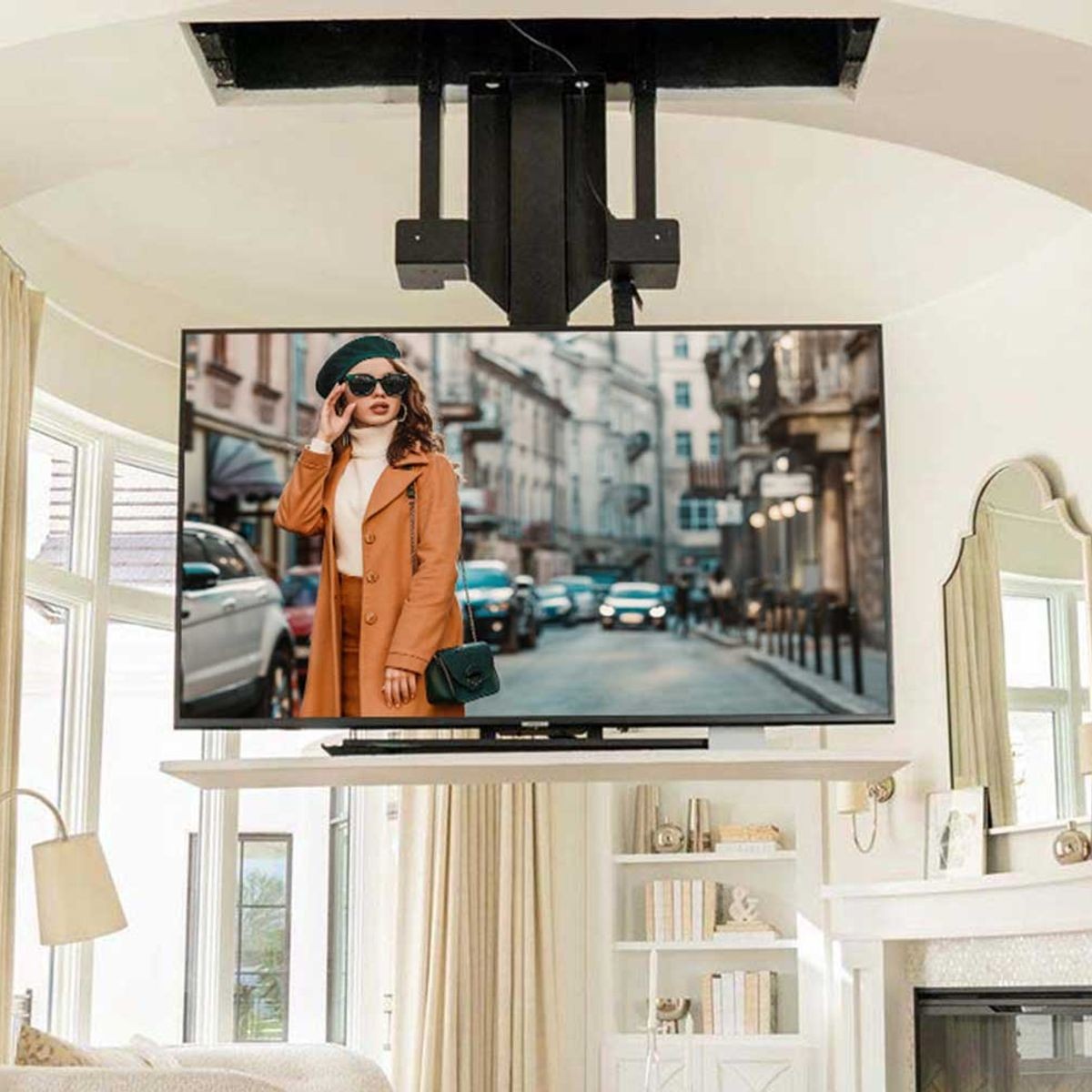 Drop Down Tv Ceiling Lift | Shelly Lighting