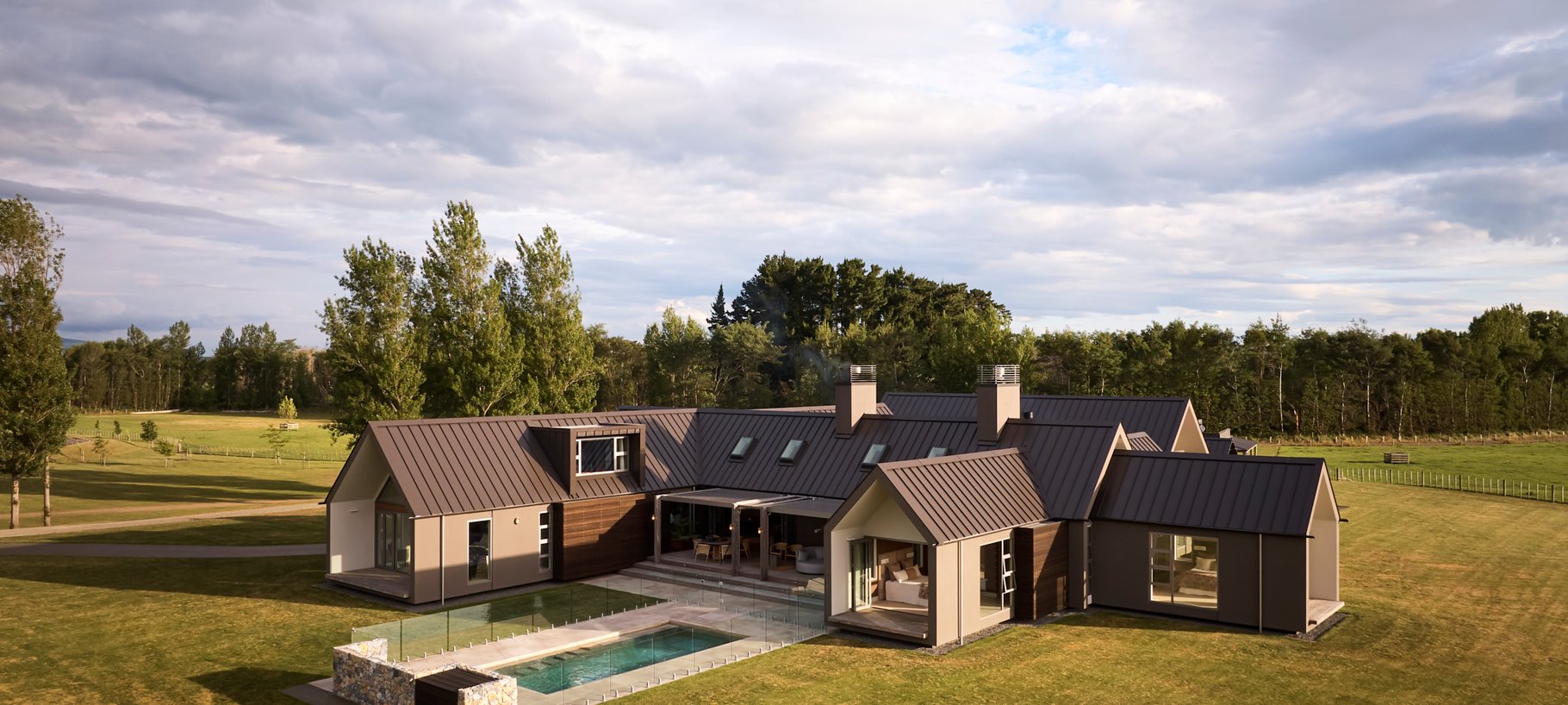 A farm homestead with serene and subtle detailing