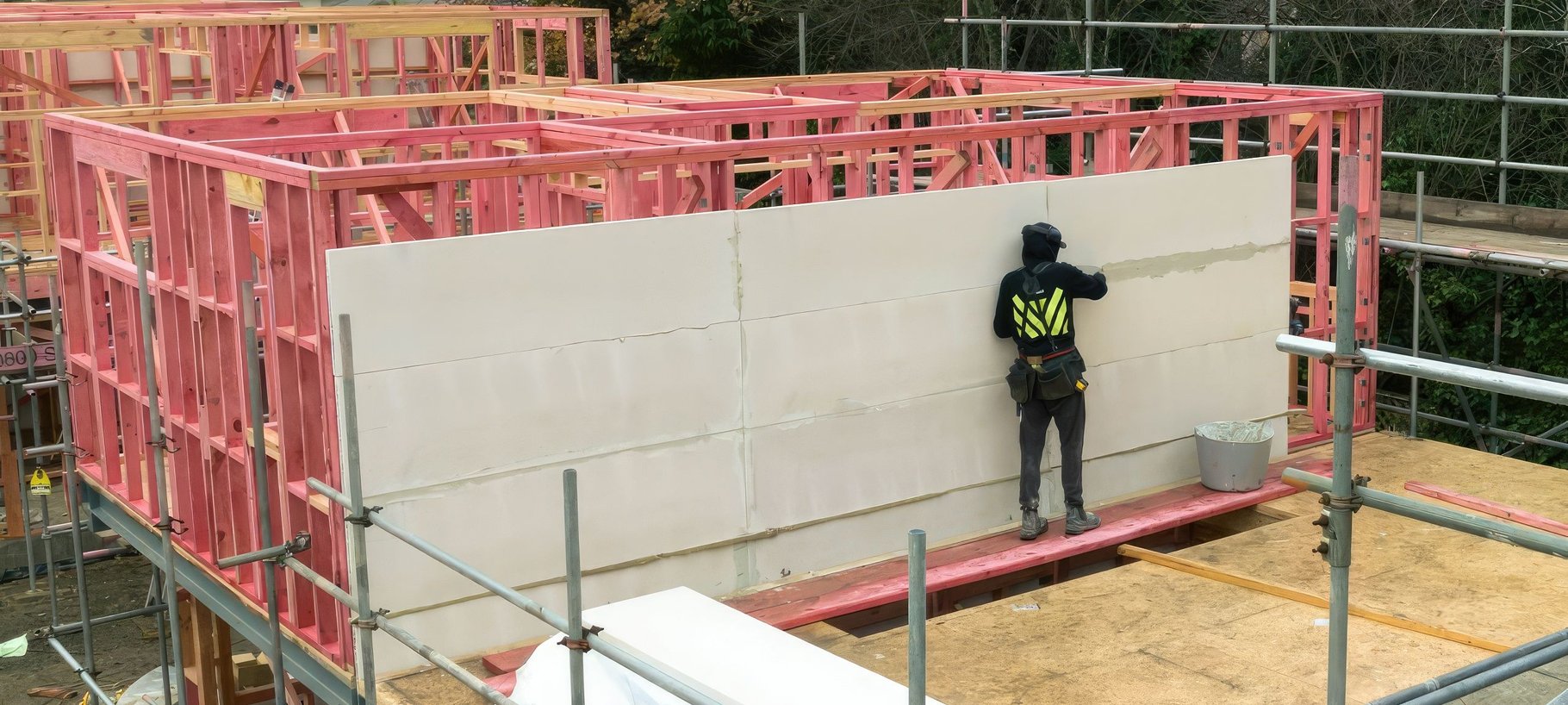 Intertenancy walls go up easily with Masons Enviro IT Wall System