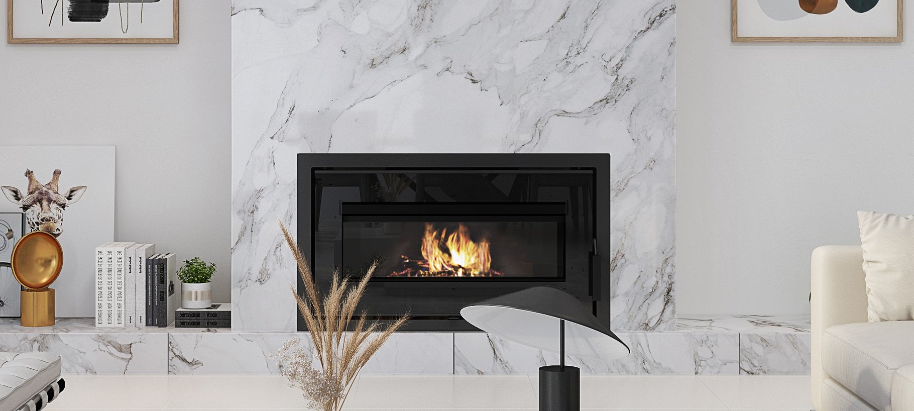 The latest clean-air indoor wood fireplaces