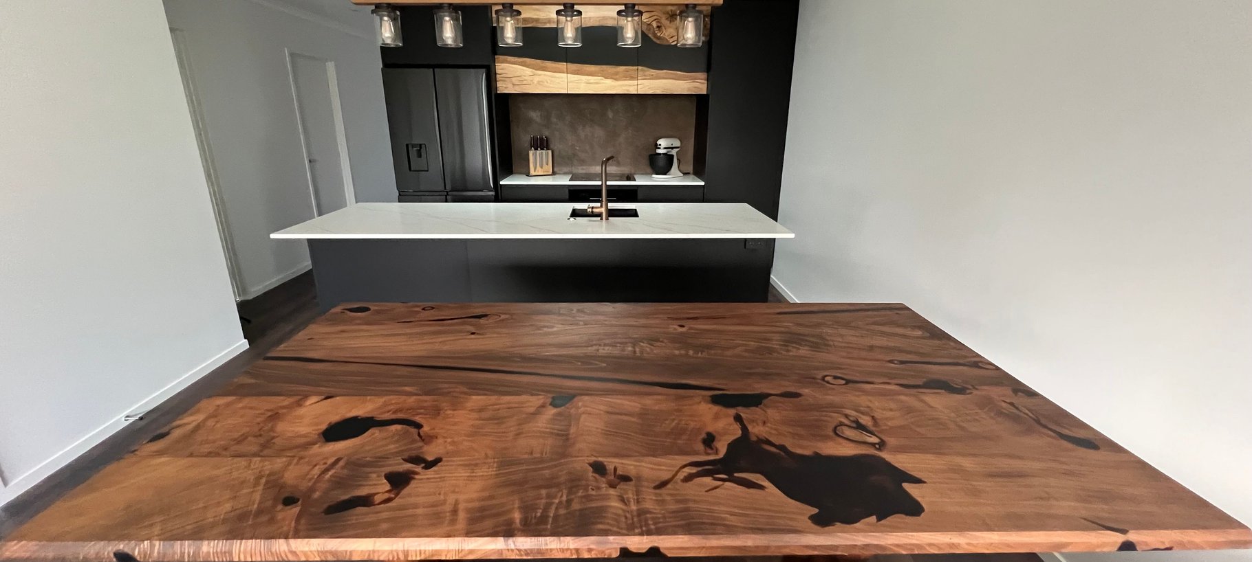 These bespoke timber furniture pieces are locally handcrafted