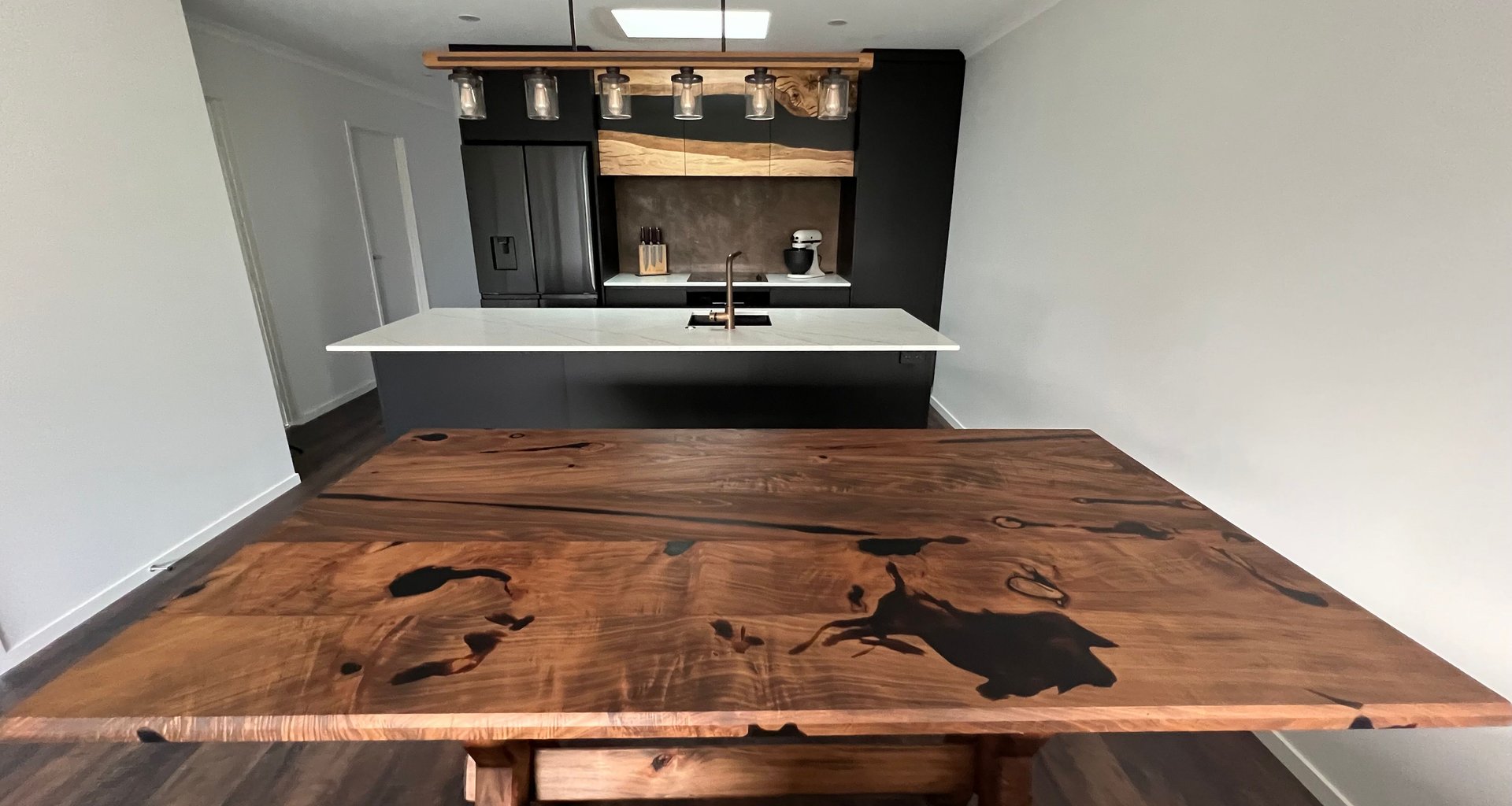 These bespoke timber furniture pieces are locally handcrafted