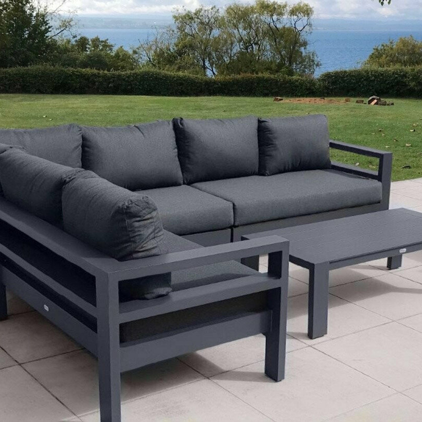 Coast Outdoor Corner Sofa | Charcoal | ArchiPro NZ