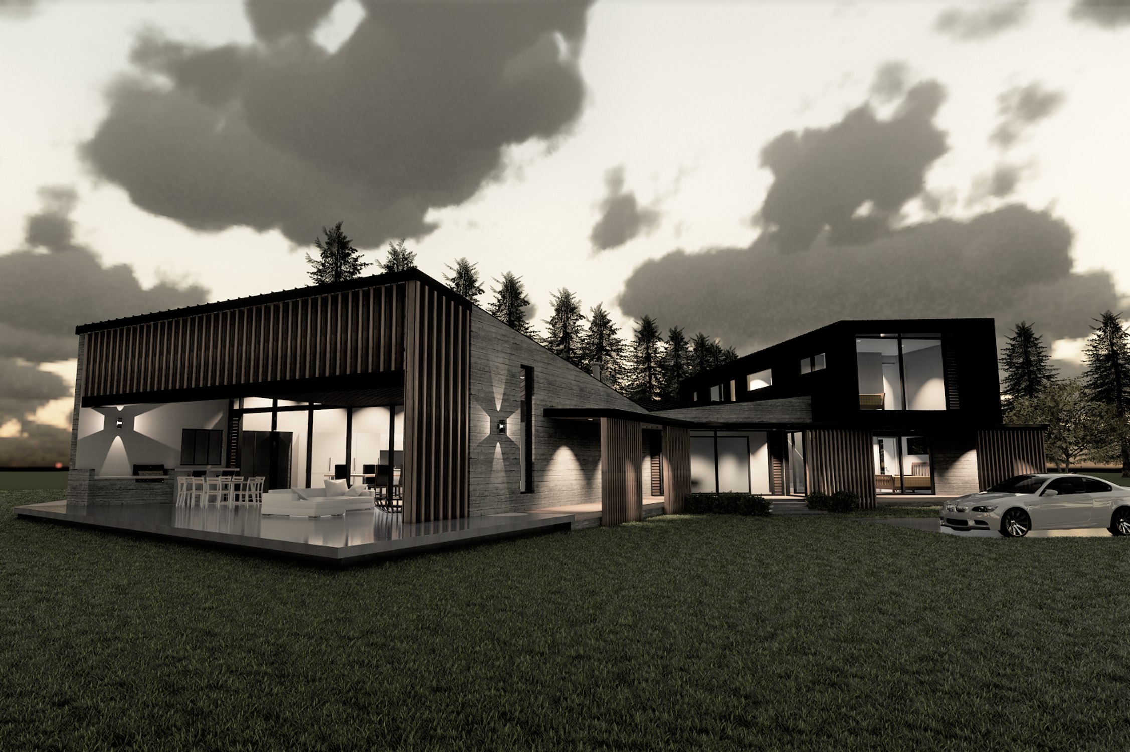 Soaring Boarded Box House Turner Road Architecture | ArchiPro NZ