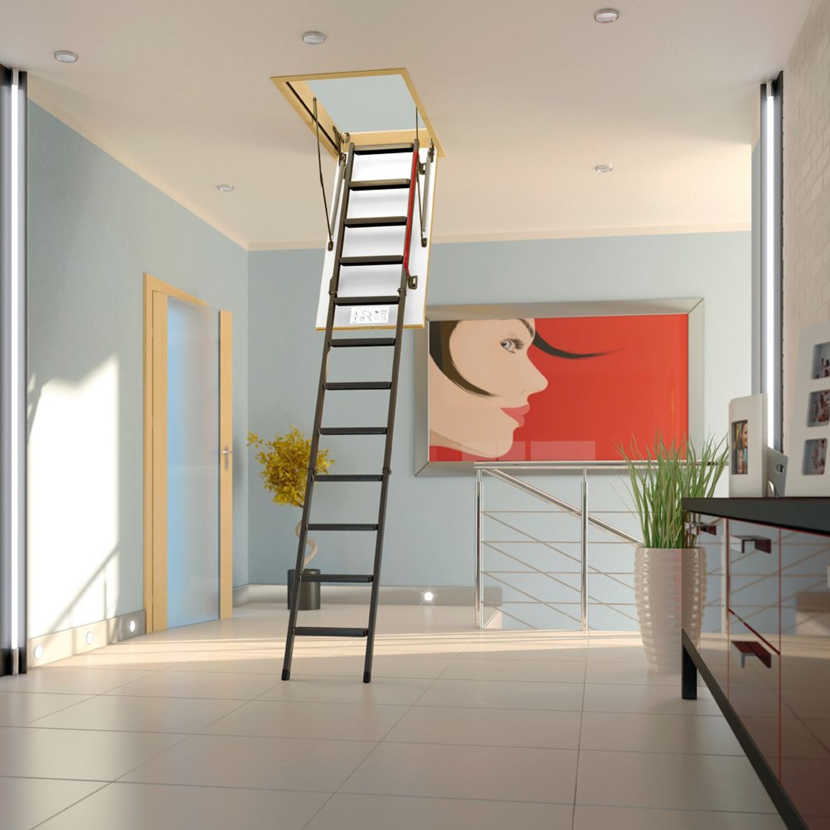 LMK Metal Folding Attic Stairs | ArchiPro NZ