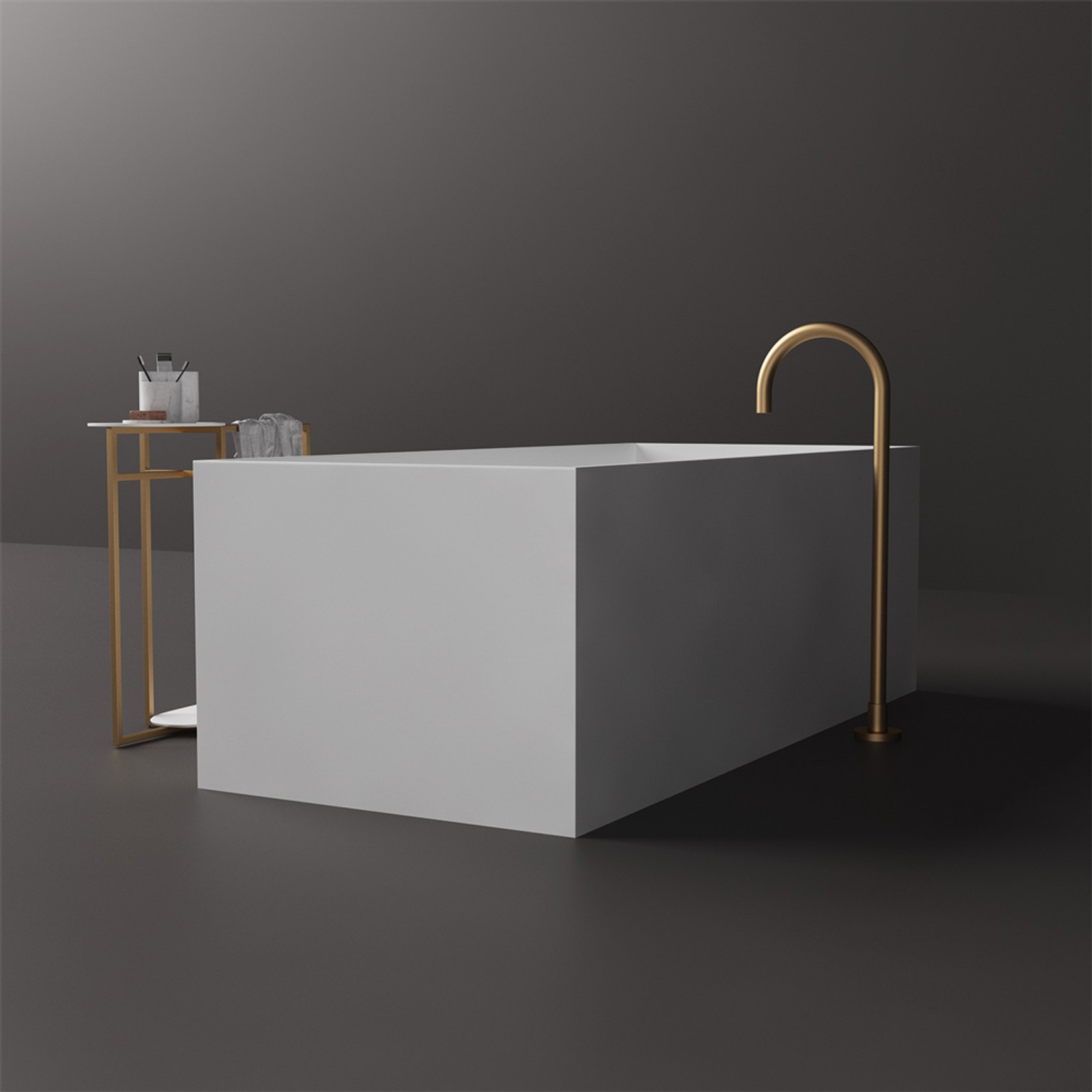 Alison Rectangular Stone Bath ST23 - Various Sizes | ArchiPro NZ