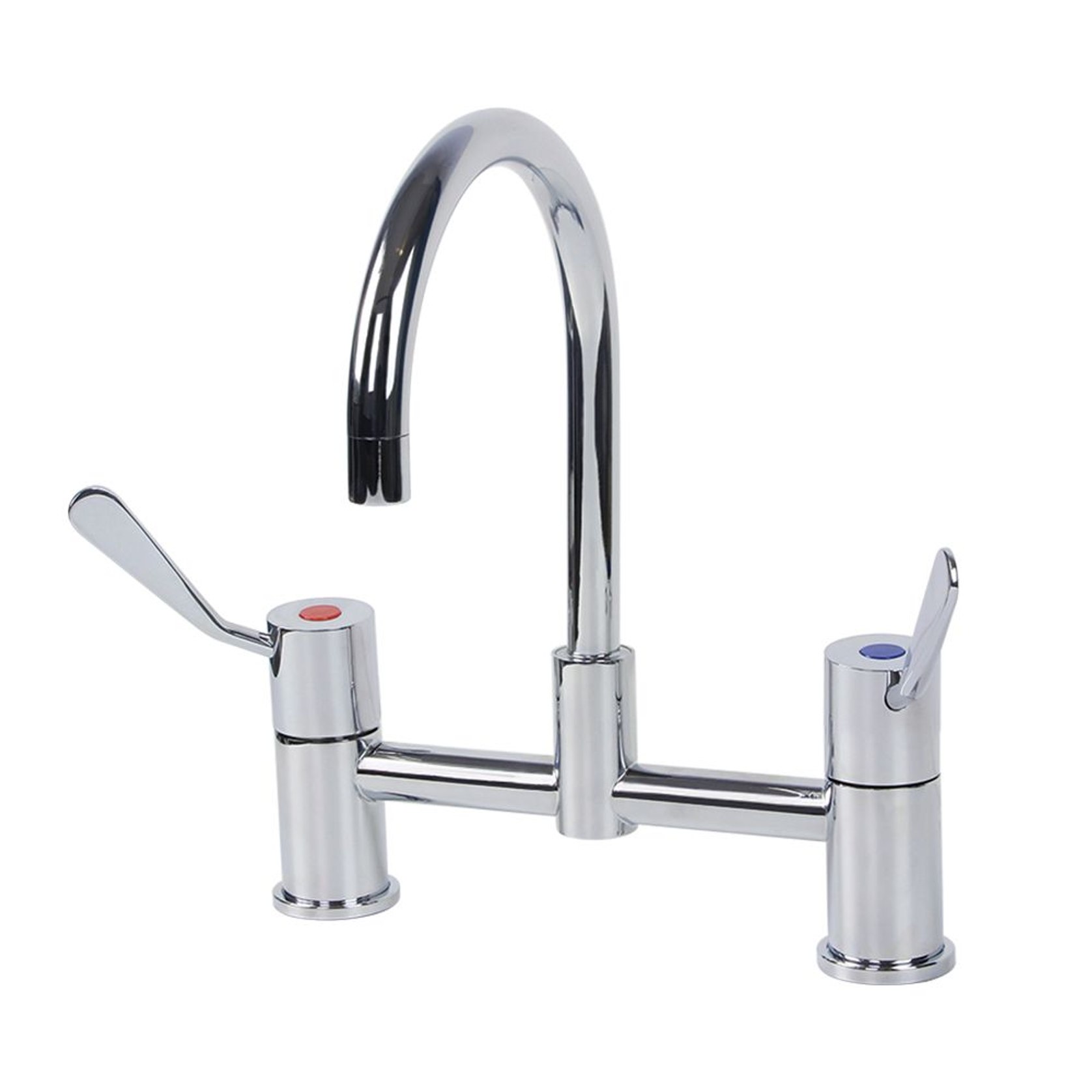 Cleanline Bench Mount Mixing Set | 100mm Lever Handles | ArchiPro NZ