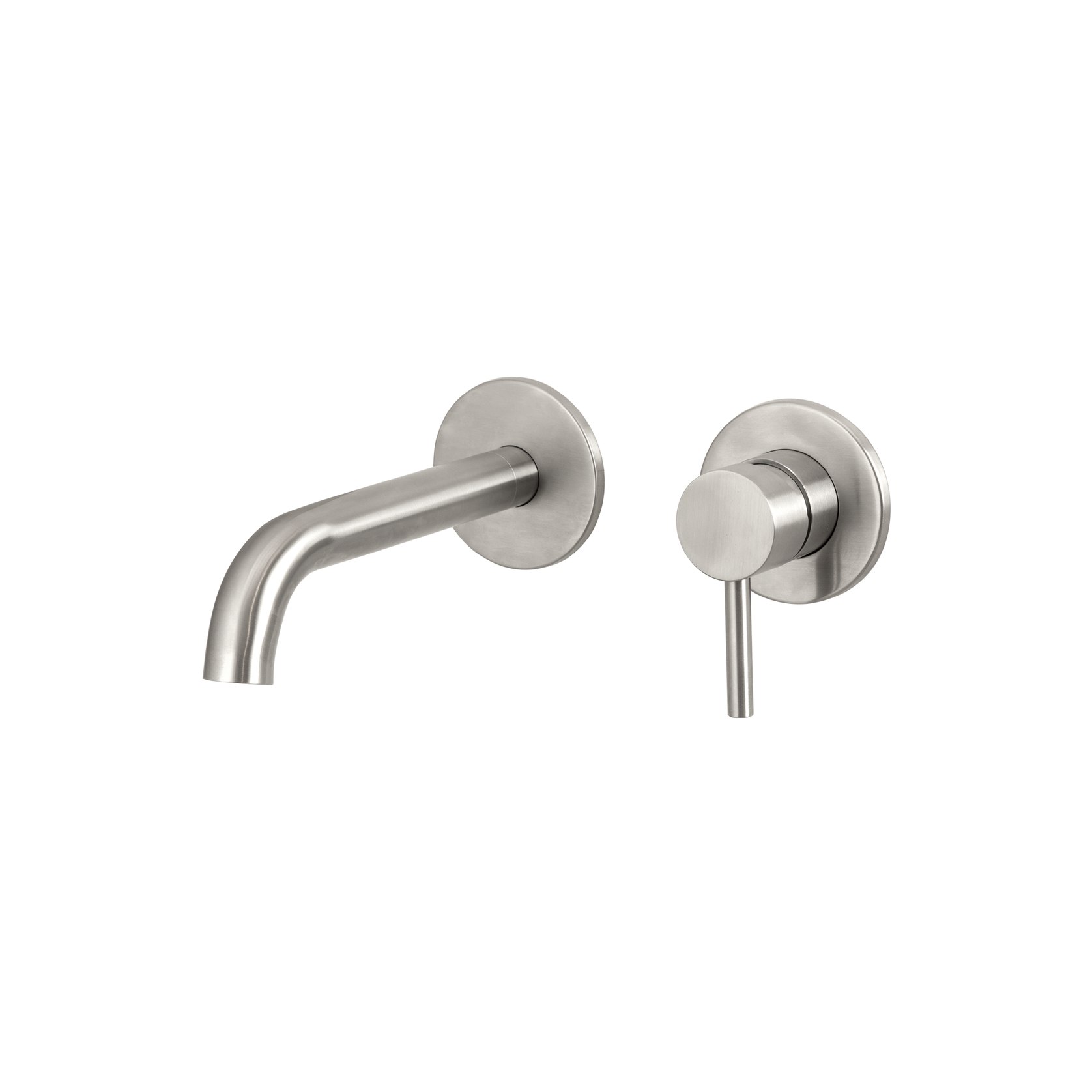 Urban Wall Mounted Basin Mixer Brushed Stainless | ArchiPro NZ