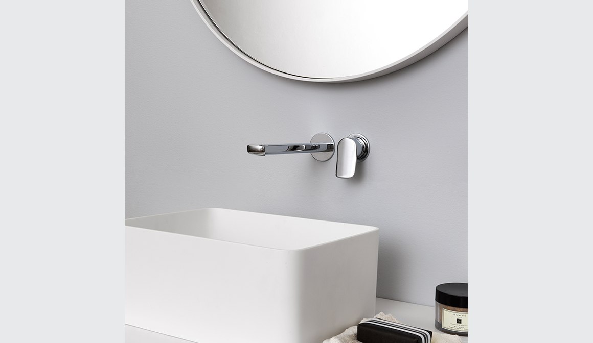 Brim Wall Mounted Basin Mixer 225mm | Robertson Bathware | ArchiPro NZ