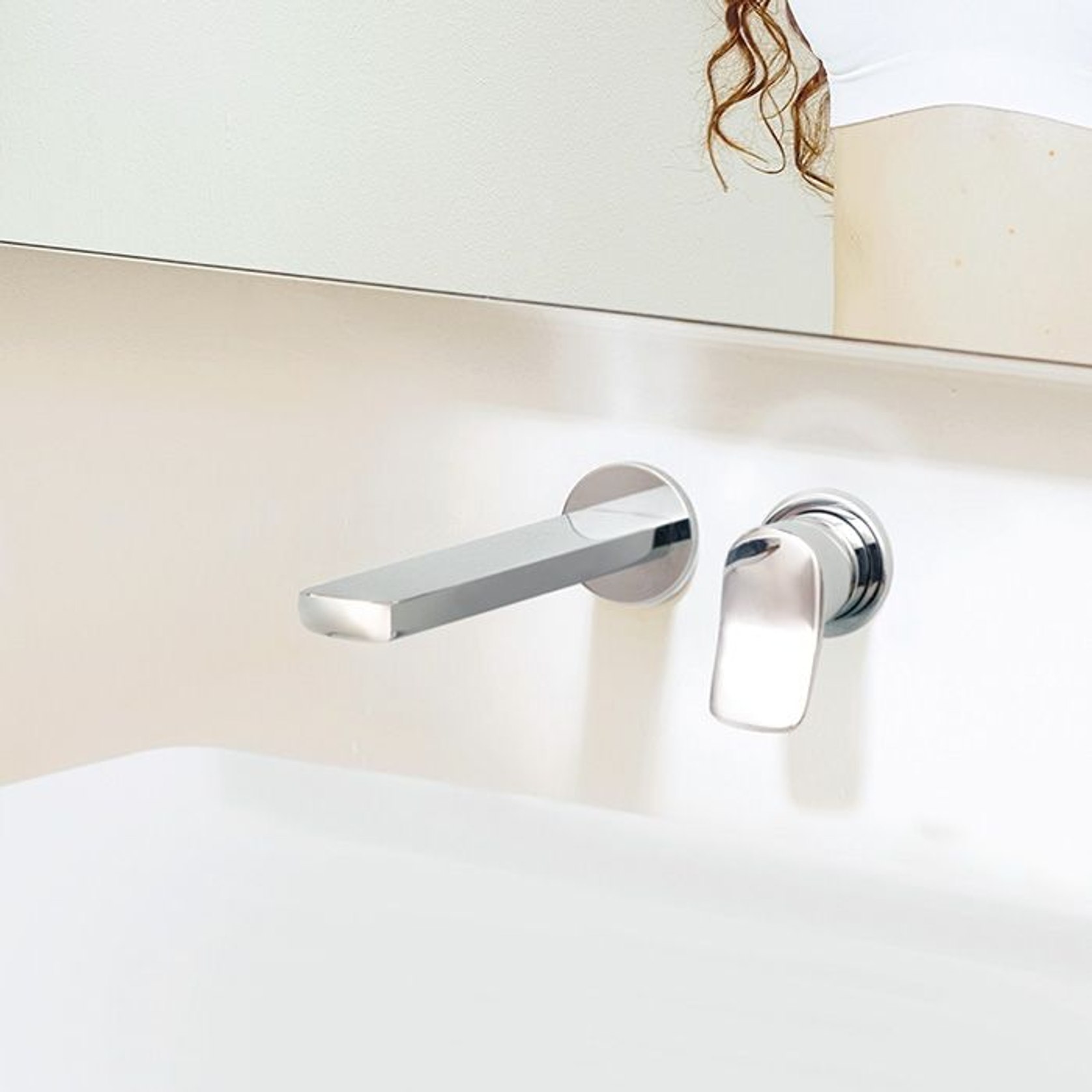 Brim Wall Mounted Basin Mixer 180mm Trimset | ArchiPro NZ