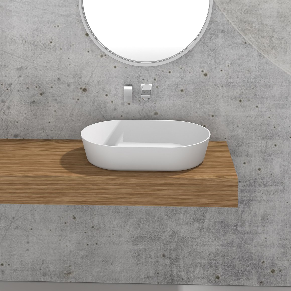 Thin Edge Oval Basin G38541 Stonebaths | ArchiPro NZ