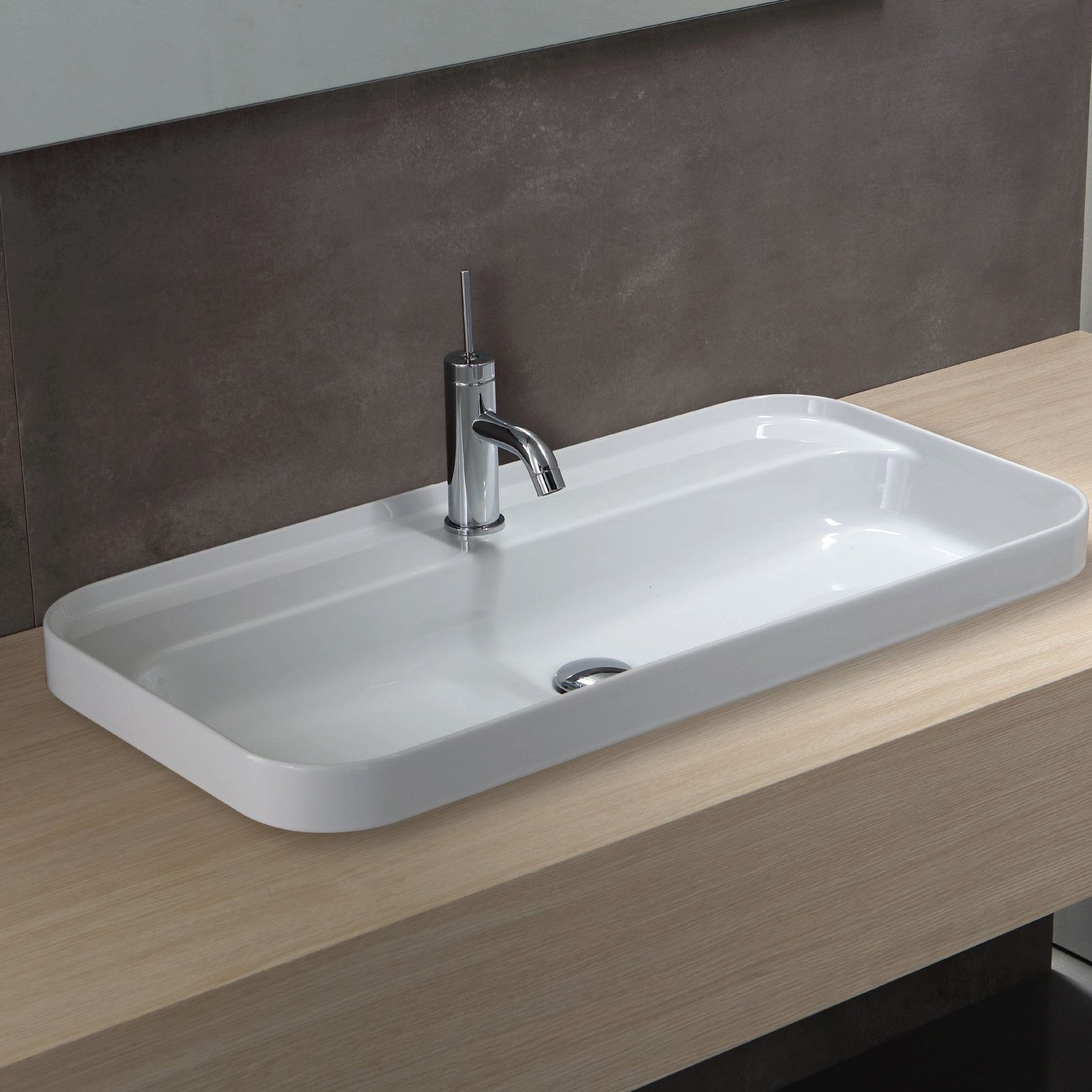 Slim 600 Semi-Recessed Basin | ArchiPro NZ