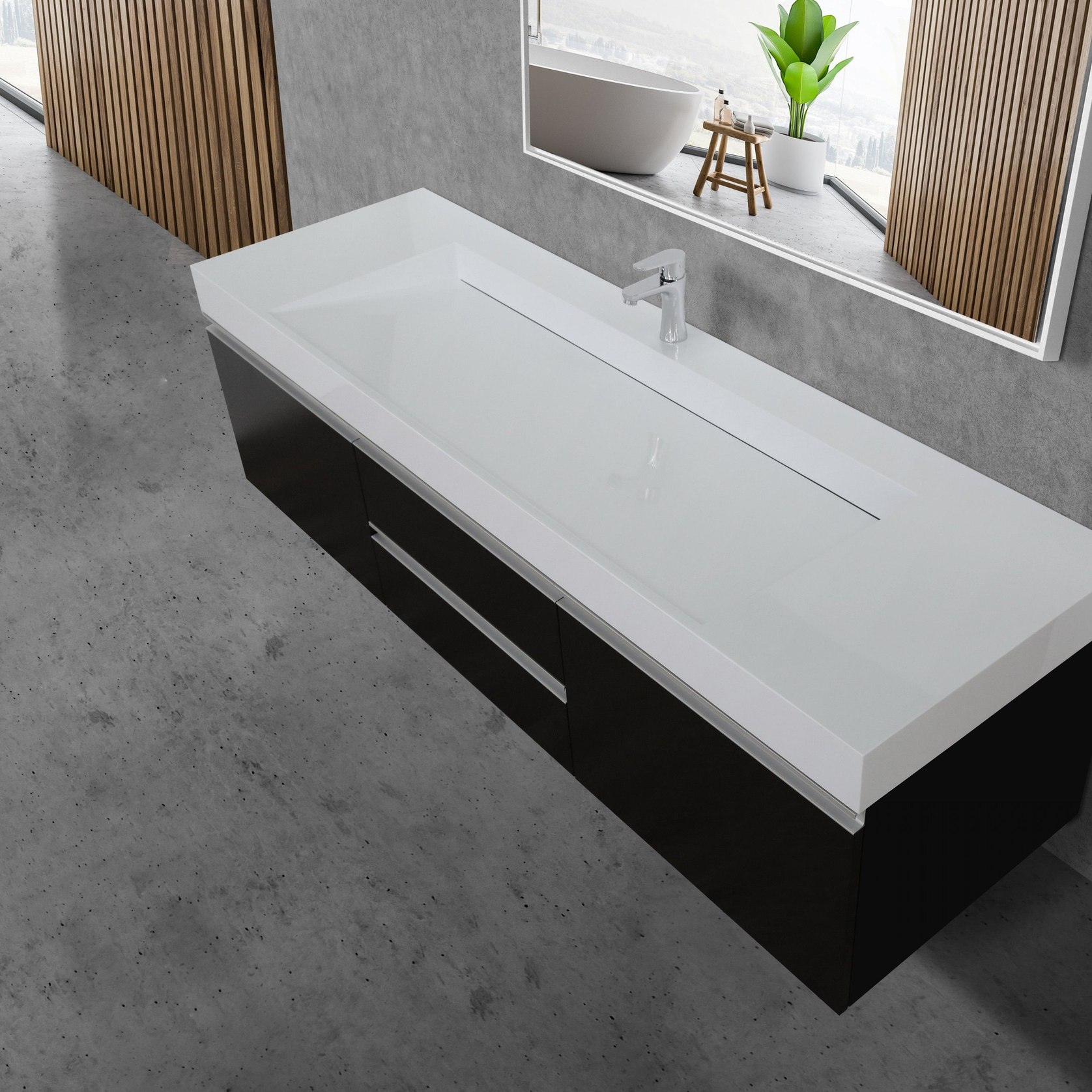 Ramp Basin Wide 1829mm Wall Hung B6072 | ArchiPro NZ