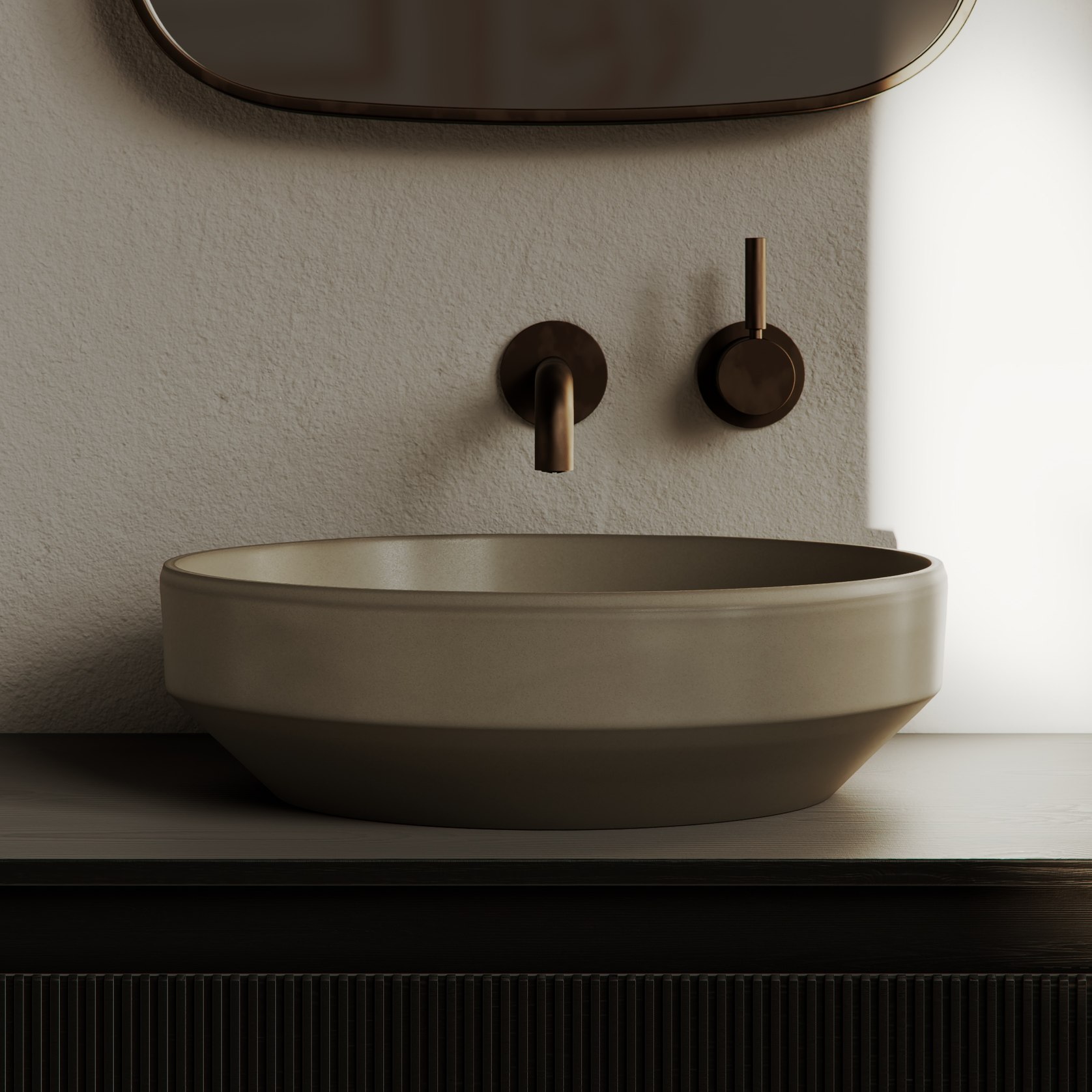 Terra 380 Round Vessel Basin Dune | ArchiPro NZ