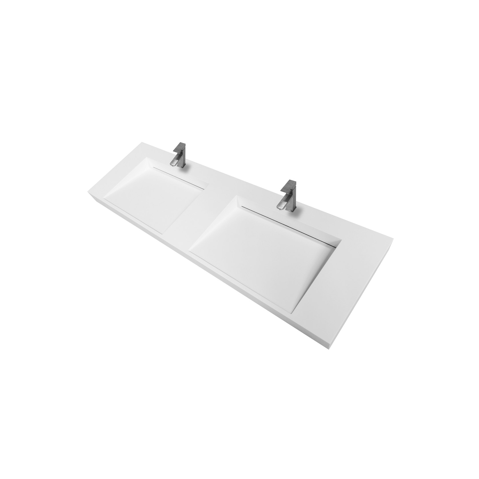 Ramp Basin Double Wide Wall Hung 1524mm B6060-D | ArchiPro NZ