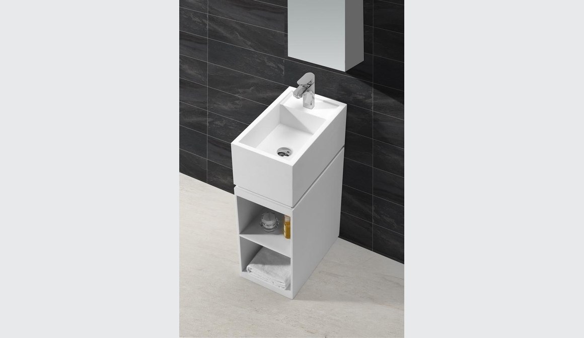 B1585 Freestanding Stone Basin Unit - Basins NZ | ArchiPro NZ