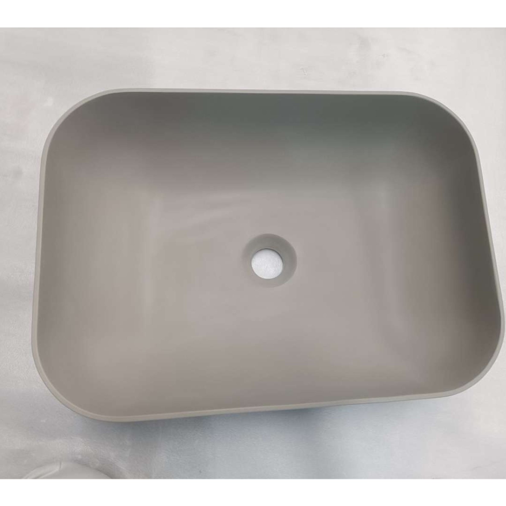 Semi-recessed Rectangle Basin 'Kea' 500mm Solid Surface | ArchiPro NZ