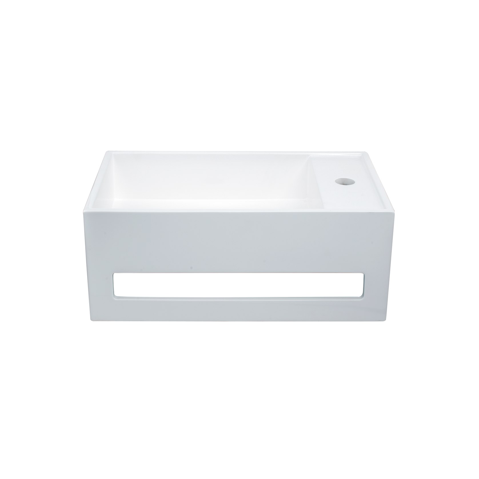 iStone WC Basin 500 x 300 x 200mm Gloss White | ArchiPro NZ