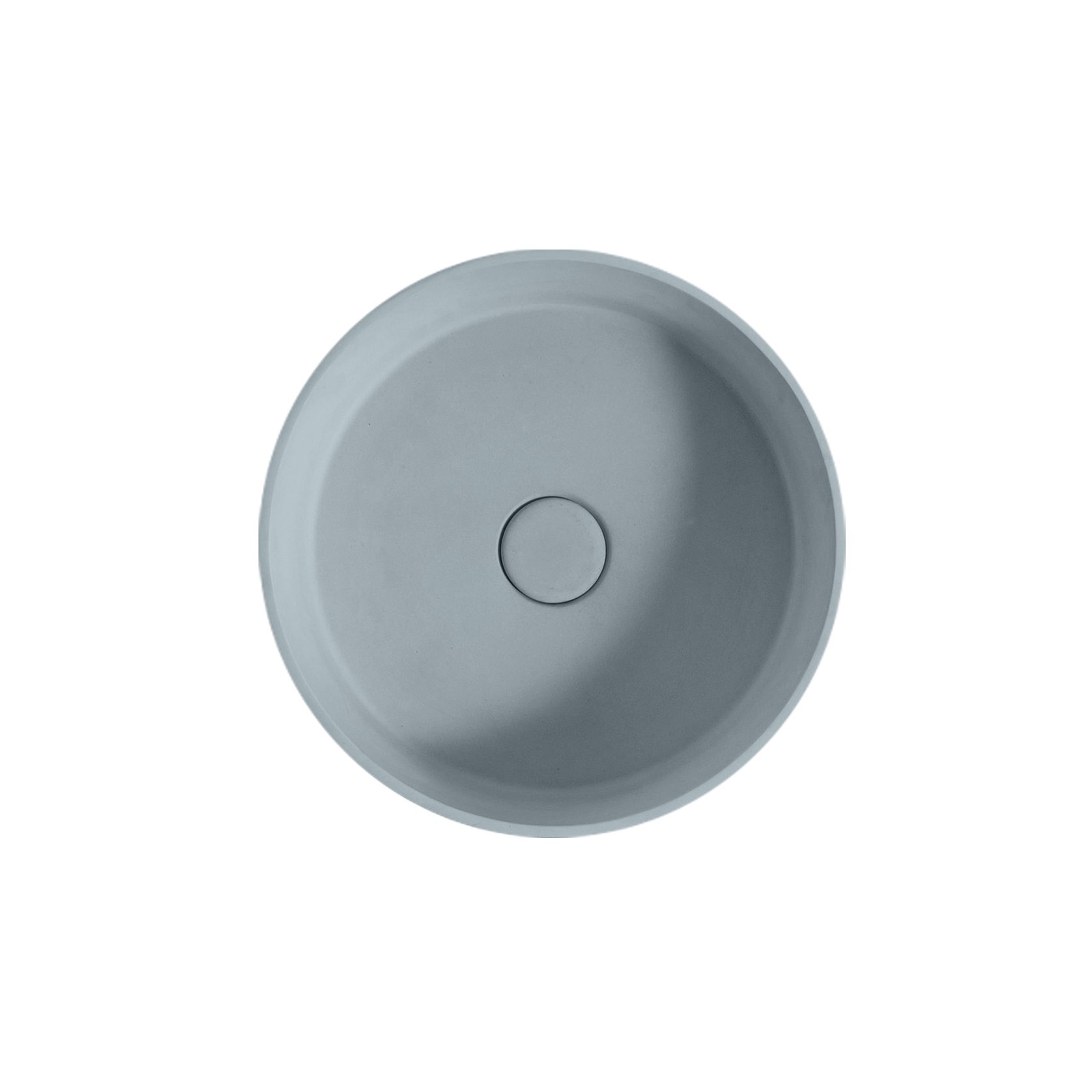 'Sol' Round Concrete Basin 390mm Duck Egg Grey | ArchiPro NZ