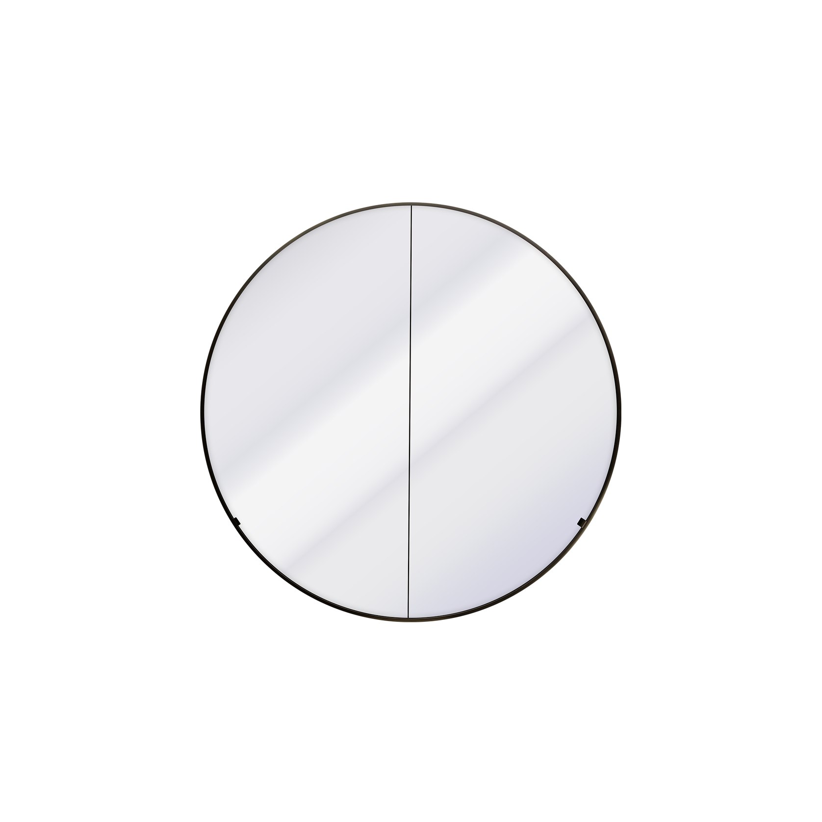 Kzoao 900mm Round Mirror Cabinet Satin Black | ArchiPro NZ