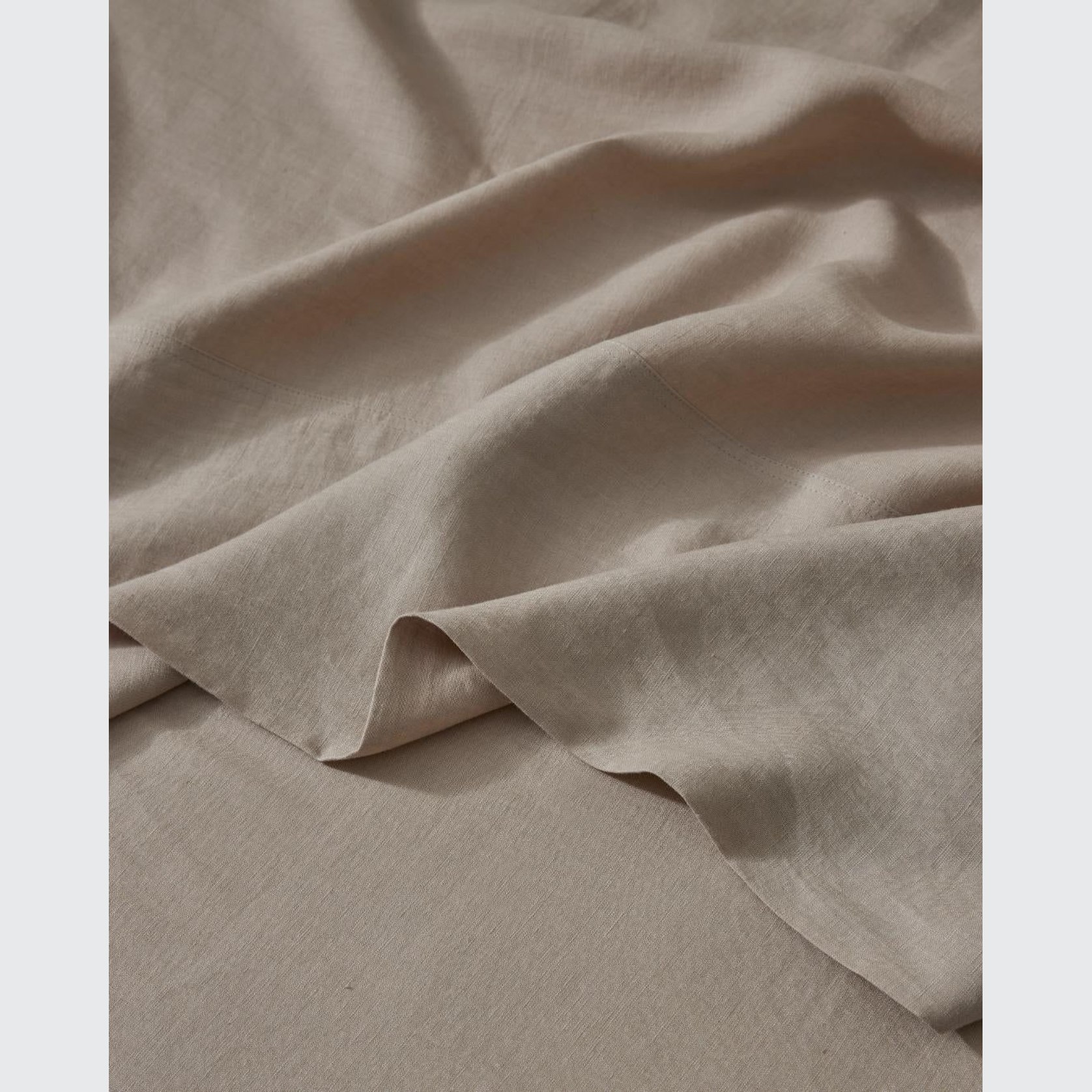 Ravello Linen Flat Sheet - Shell | Weave Home Bed Linen | ArchiPro NZ
