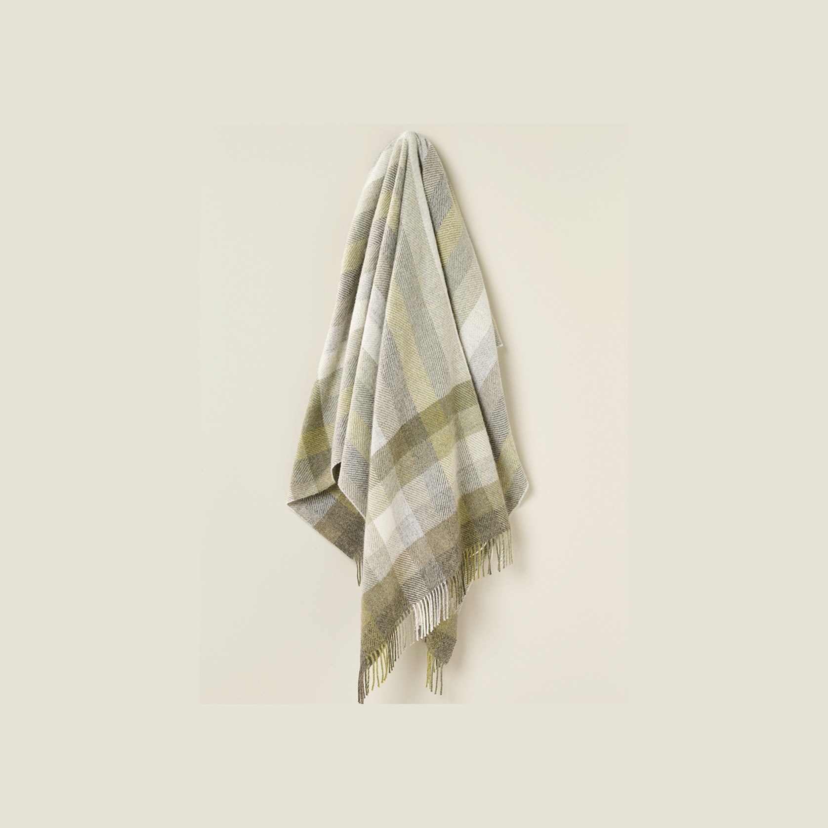 NZ Wool Throw - Woodale - Olive | 100% Pure Wool | ArchiPro NZ