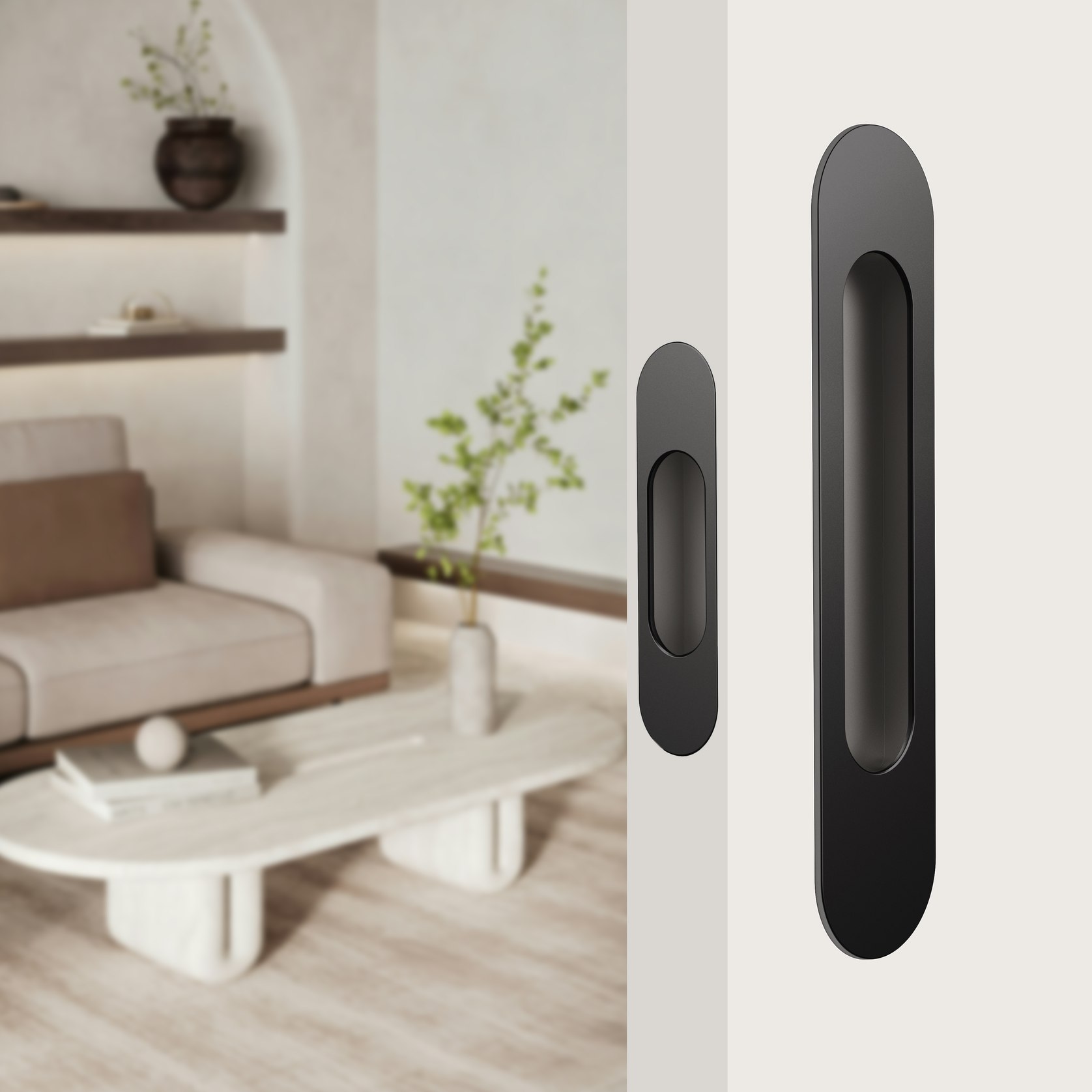 Mardeco Oval M-Series 9008 Flush Pull Set | ArchiPro NZ