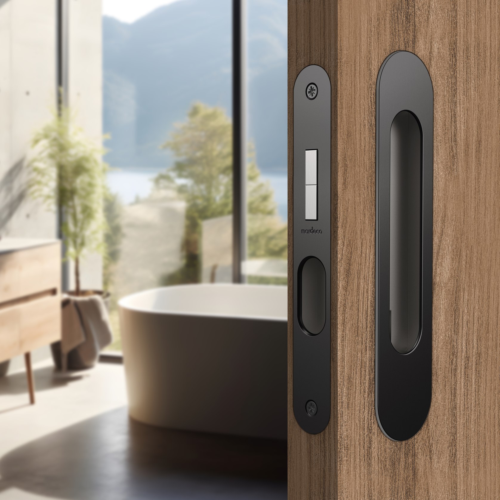 Oval M-Series 9004 Flush Pull Privacy Set | ArchiPro NZ