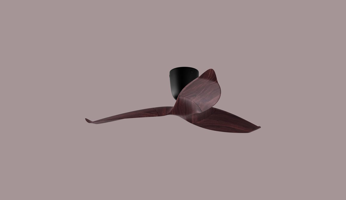 Aeratron AE3+ Ceiling Fan - Black/Dark Timber Finish | ArchiPro NZ
